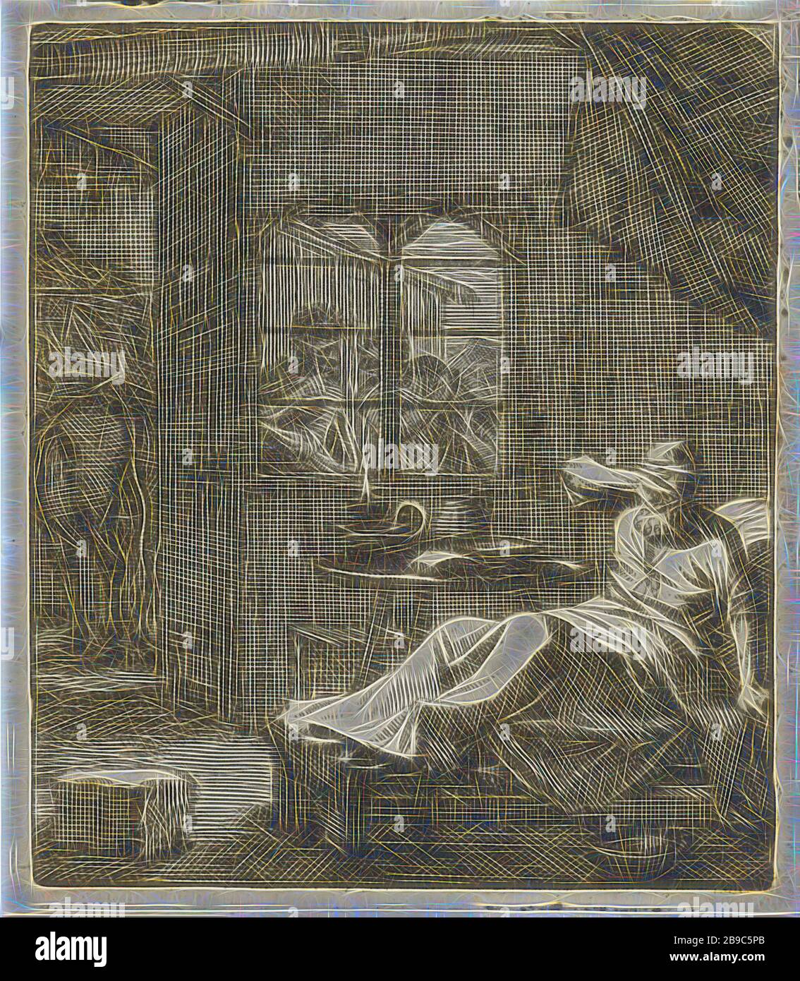 Man detects through the window two thieves preparing to steal a cow ...