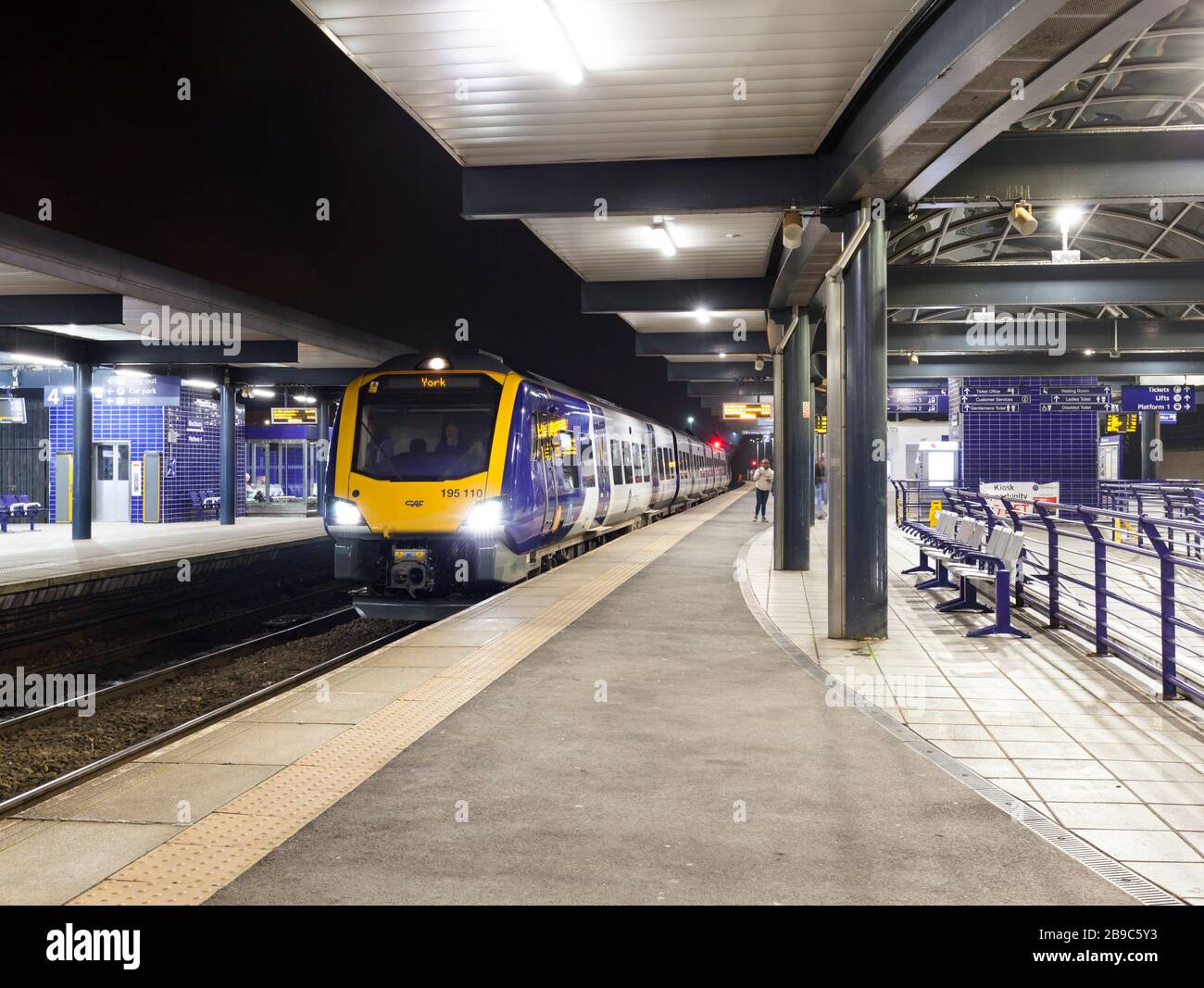 Northern Rail CAF class 195 195110 train at Blackburn railway station ...