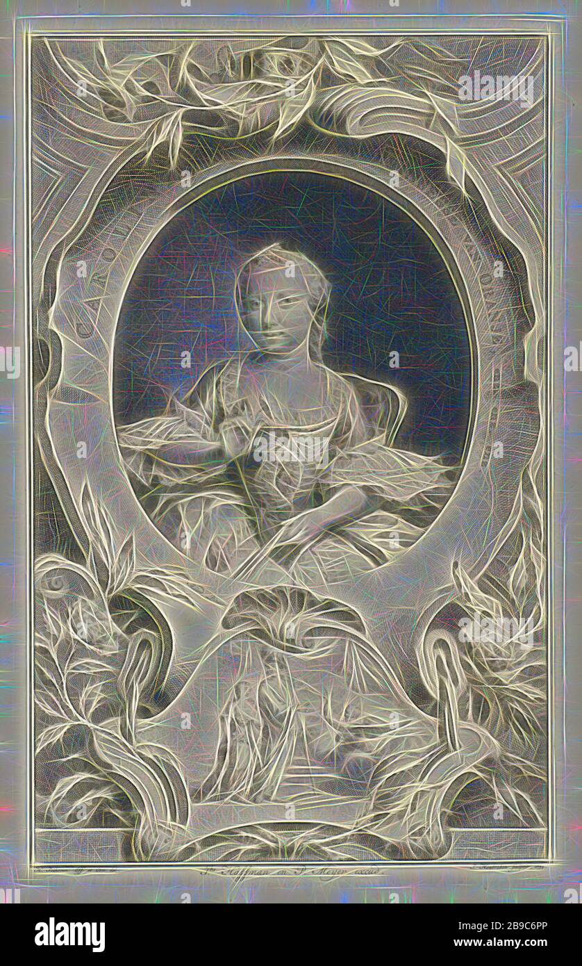Portrait of Carolina, princess of Oranje-Nassau, princess of Oranje ...
