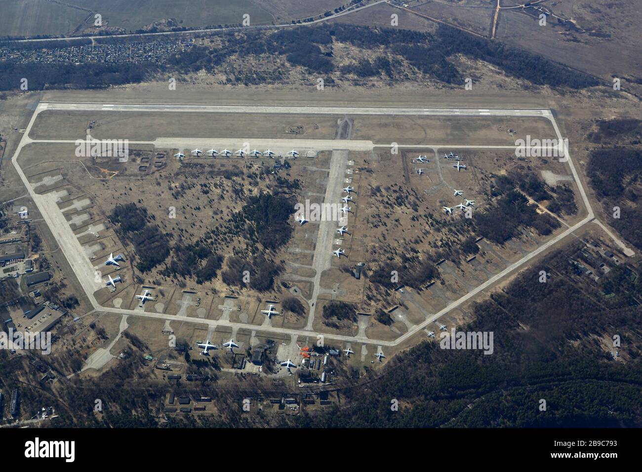Overview of Migalovo Air Force Base, Russia Stock Photo - Alamy