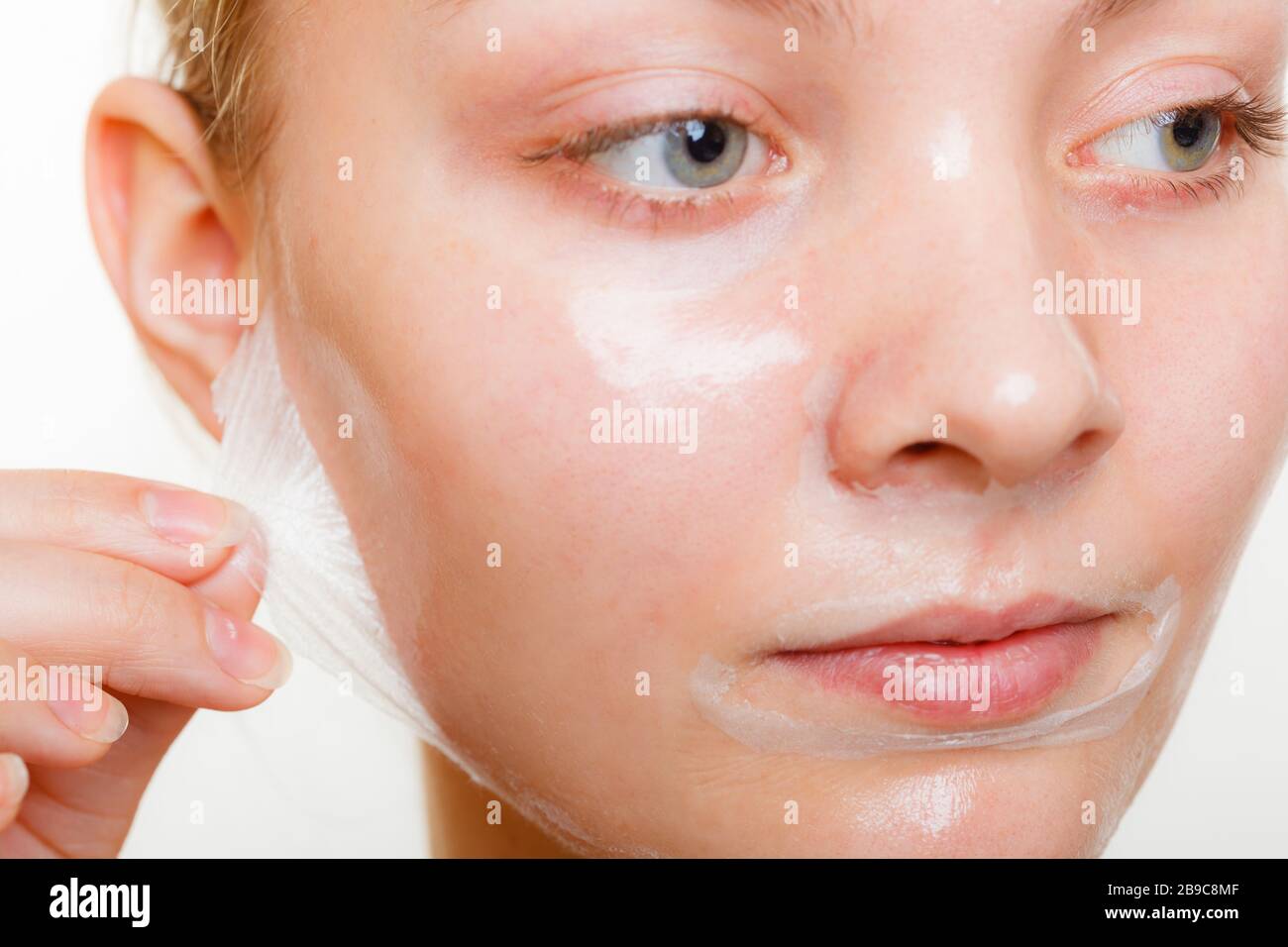 Beauty skin care cosmetics and health concept. Young woman face, girl ...