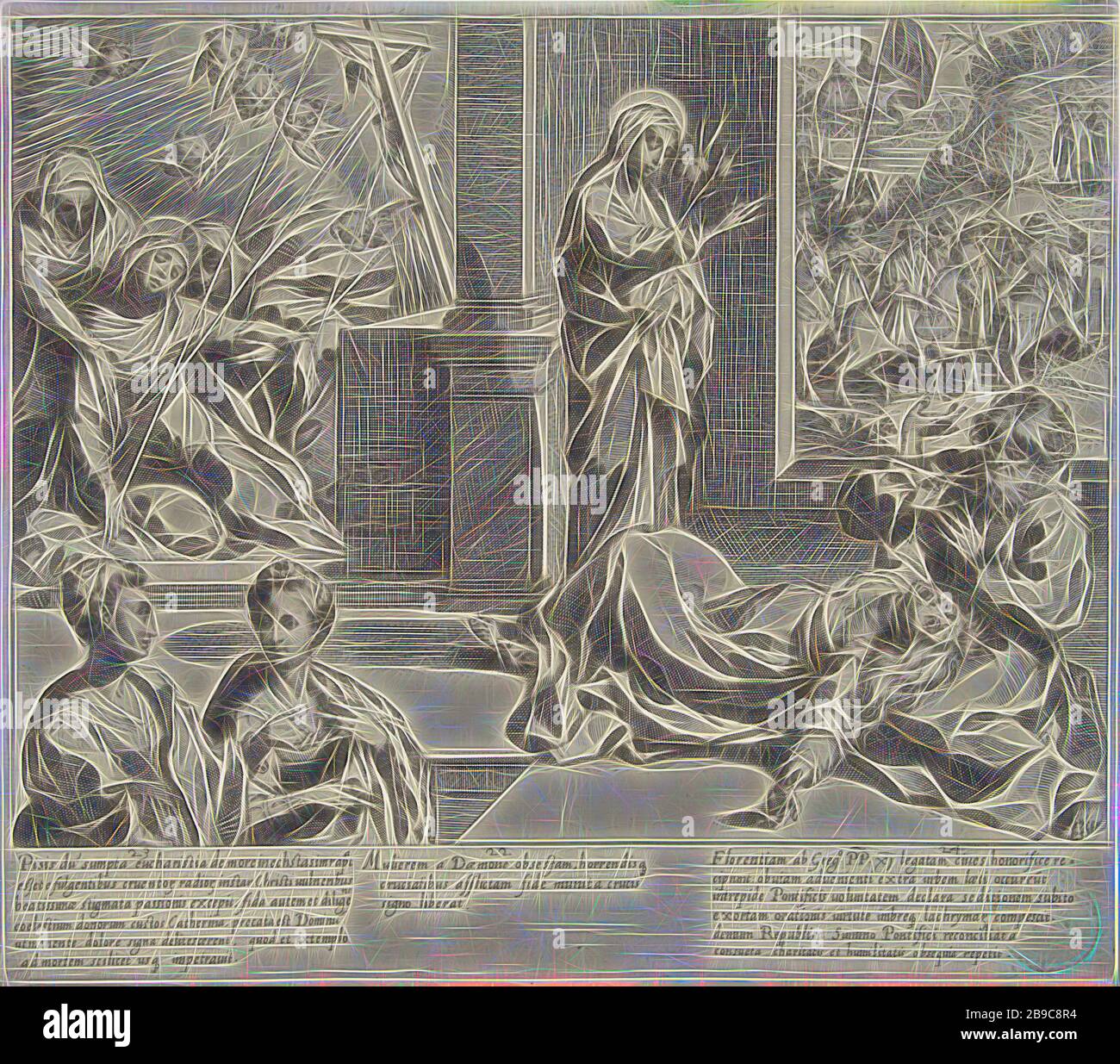 Catharina receives the stigmata of Christ / Catharina redeems a ...