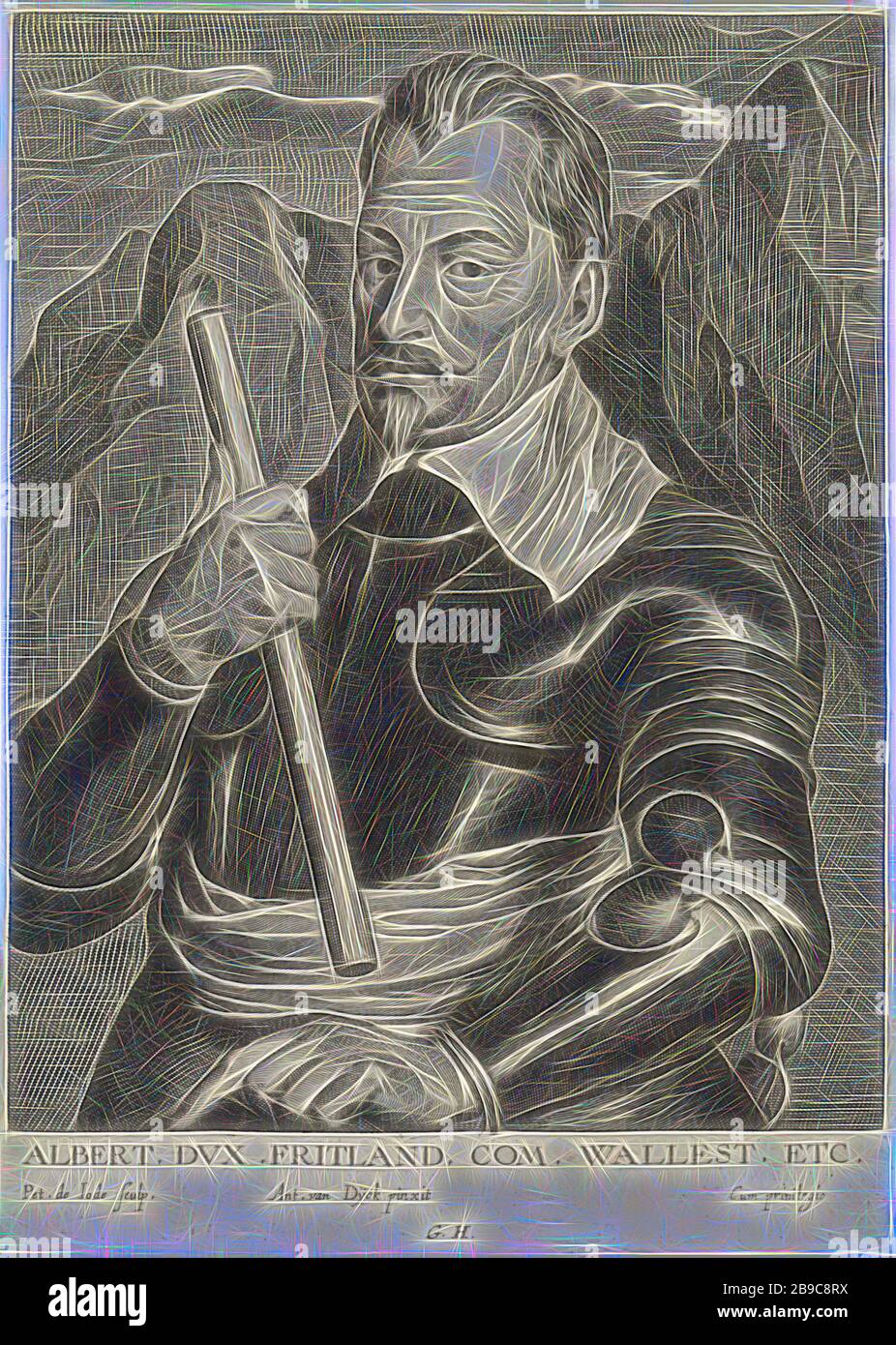 Portrait of Albrecht von Wallenstein, Count of Friedland, half-length ...