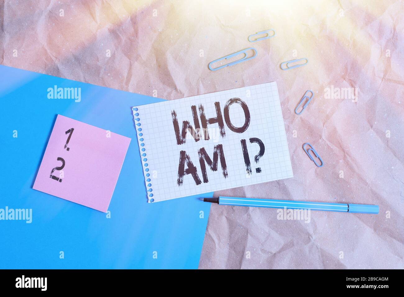 Handwriting text writing Who Am I Question. Conceptual photo asking ...