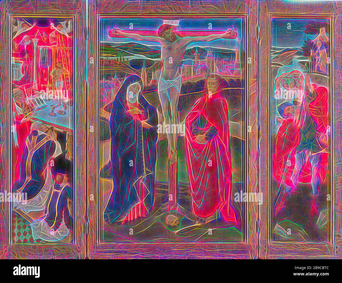 Triptych with the Crucifixion Triptych with the Crucifixion (center panel), Mass of St. Gregory ...