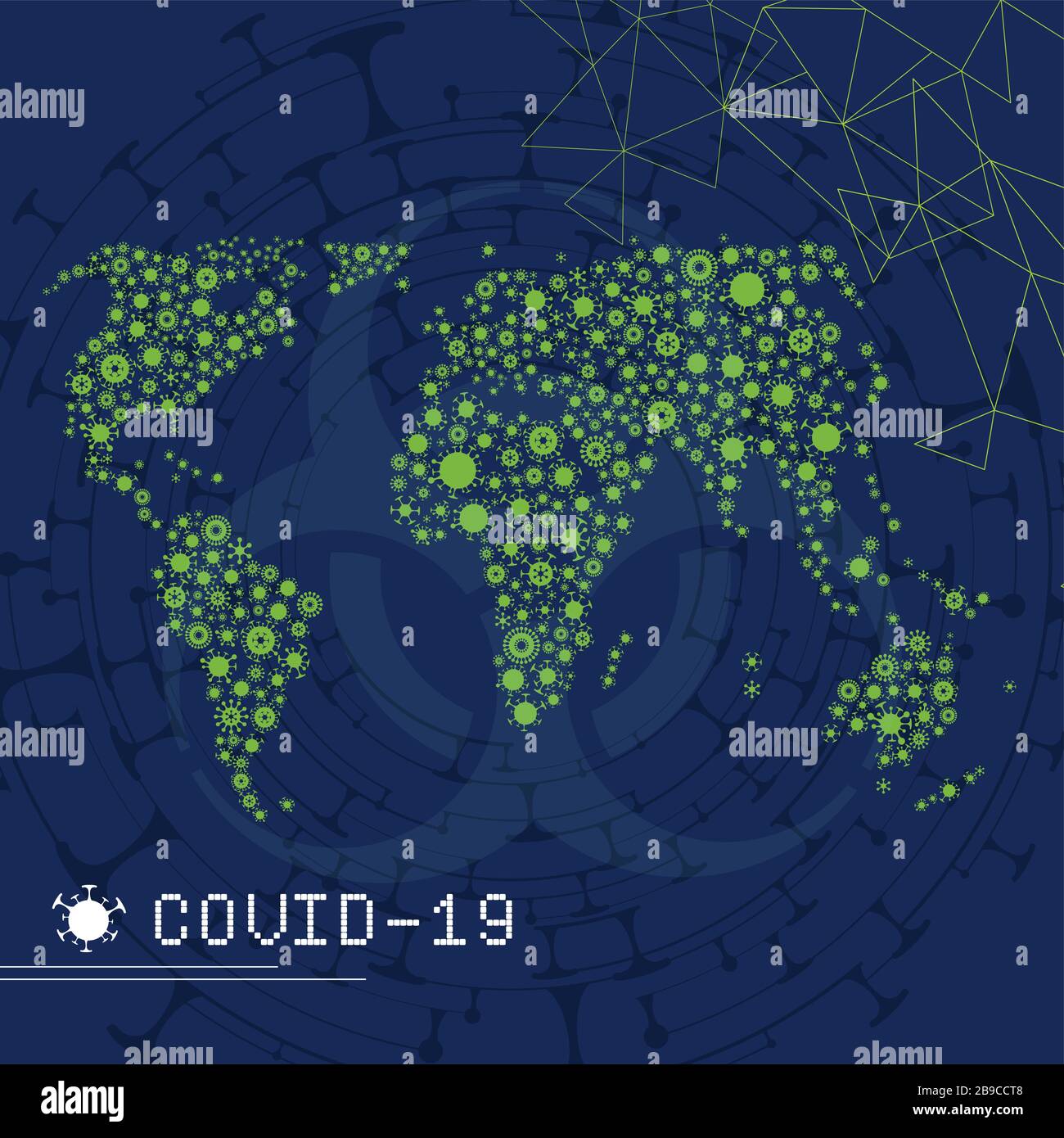 Vector world map free of virus concept Stock Vector Image & Art - Alamy