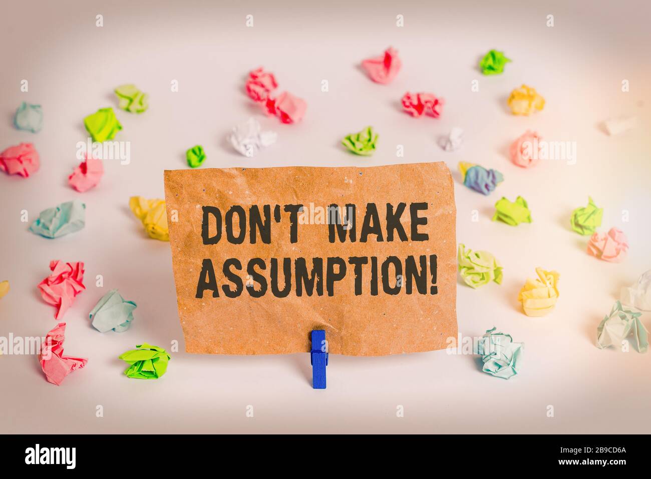 Conceptual hand writing showing Dont Make Assumption. Concept meaning ...