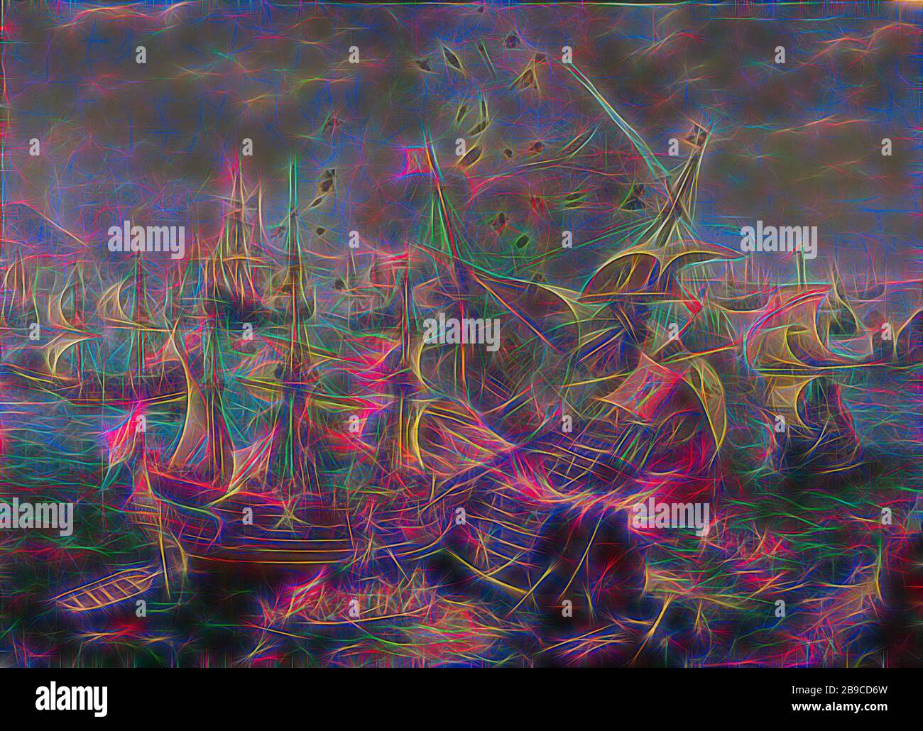 Battle of Gibraltar in 1607 The Explosion of the Spanish Flagship ...