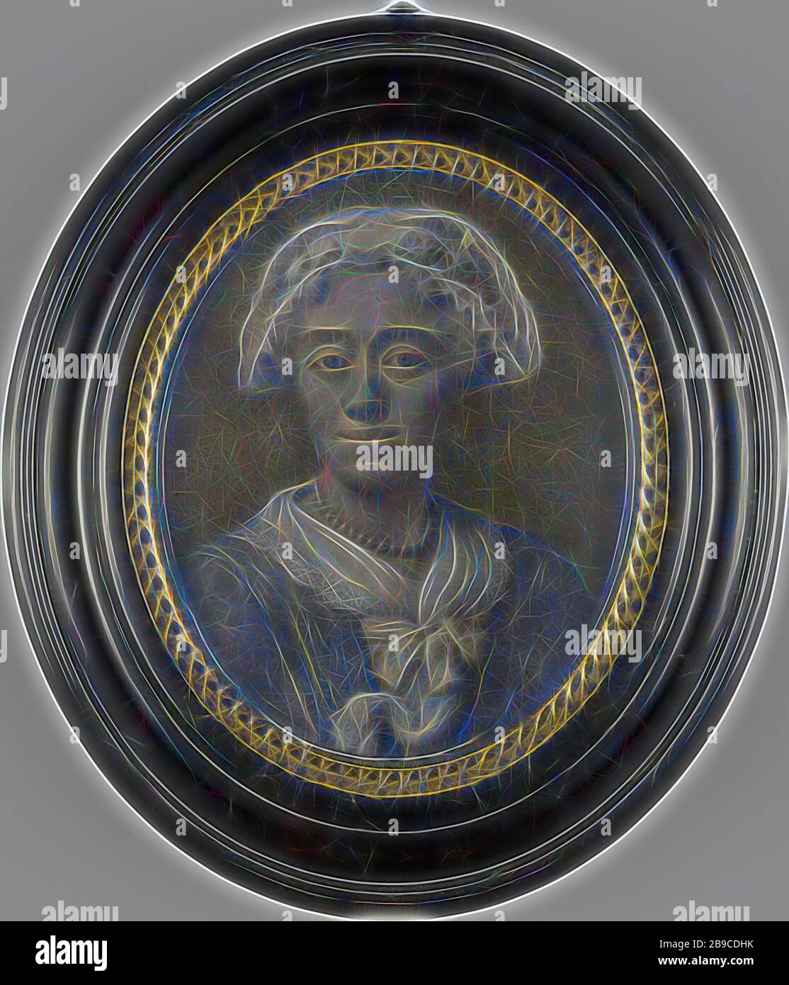 Self-portrait, Self-portrait of Henrietta Wolters-van Pee. Bust, facing ...