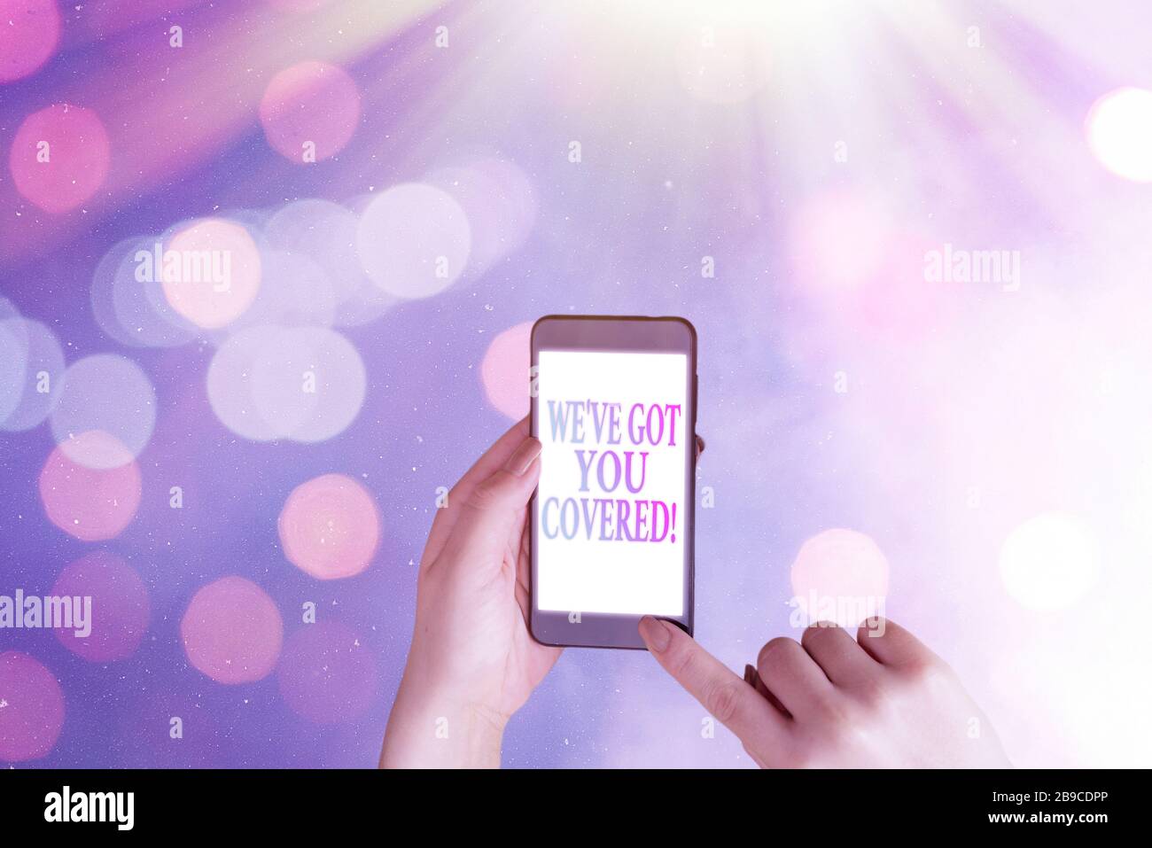 Word writing text We have Got You Covered. Business photo showcasing ...