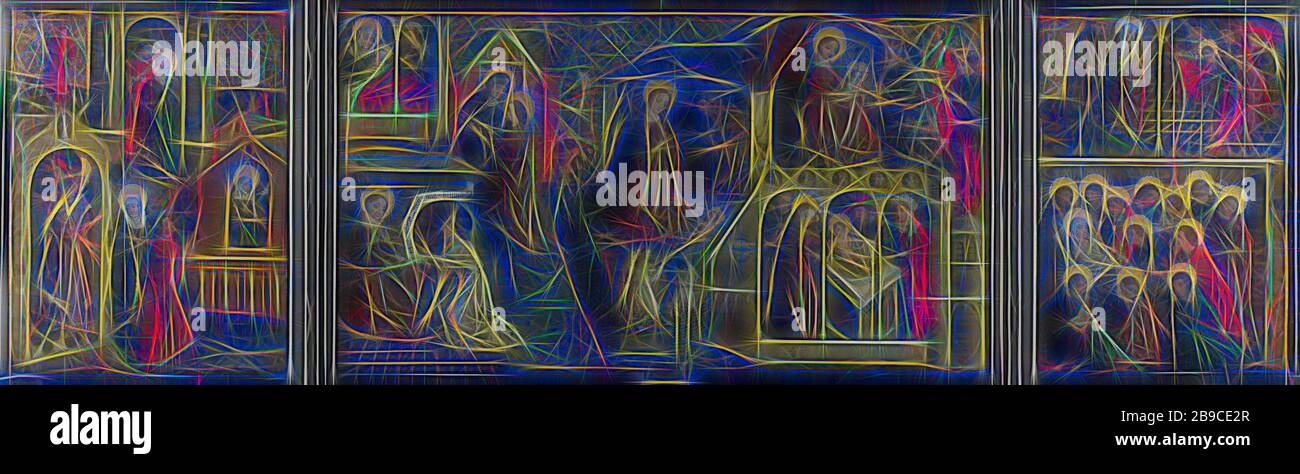 Triptych with Scenes from the Life of the Virgin, Triptych with scenes from the life of Mary. In ...