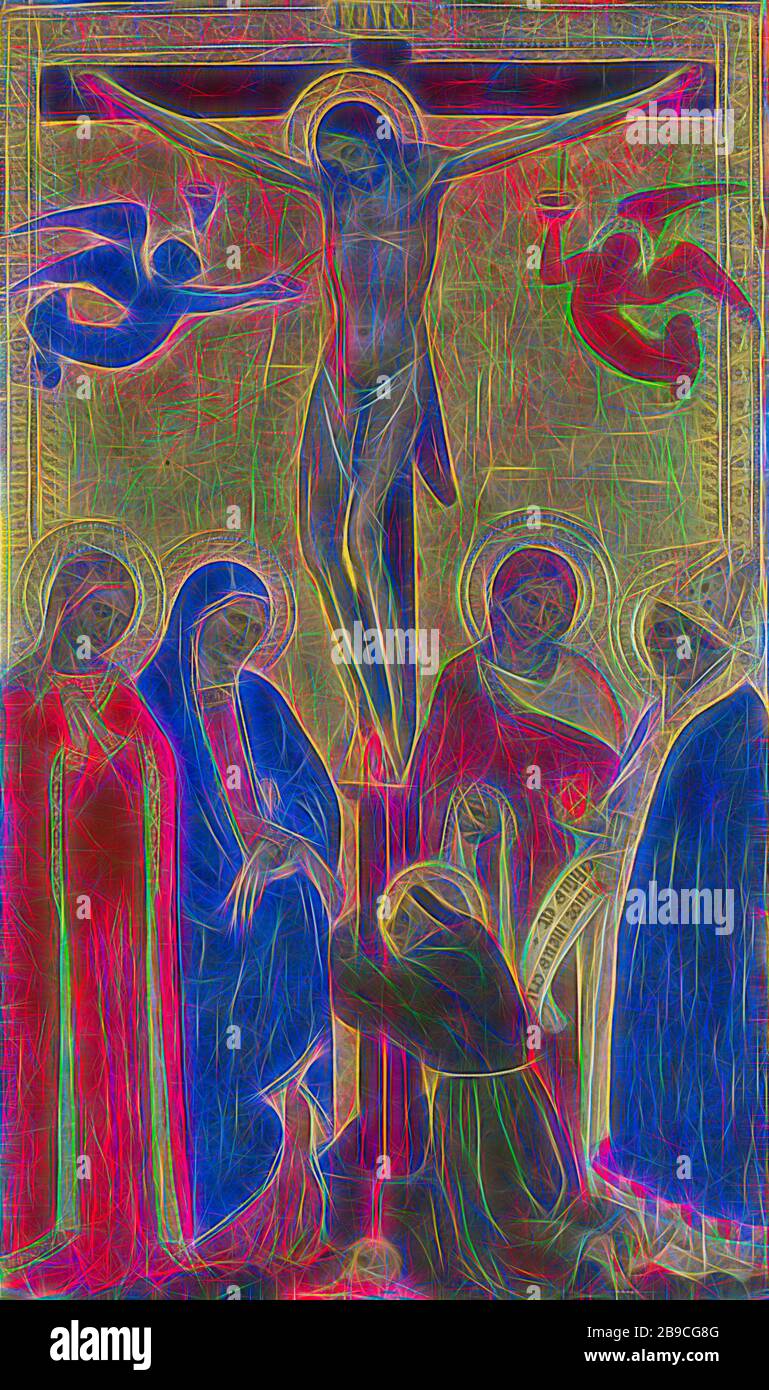 The Crucifixion Christ on the cross with the HH. Francis, Mary Magdalene, Mary, John and ...