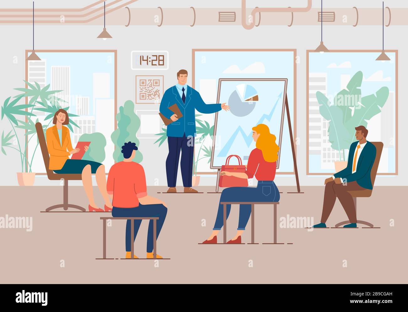 Company Employees Teamwork Flat Vector Concept Stock Vector Image & Art ...