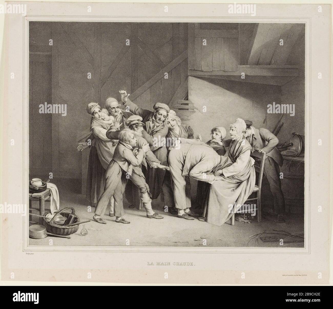THE HOT HAND Louis Boilly (1761-1845) et Lemercier. "La main chaude ...