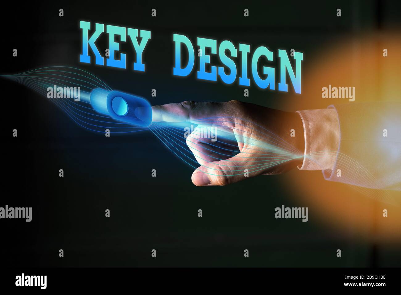 Writing note showing Key Design. Business concept for a necessary or ...