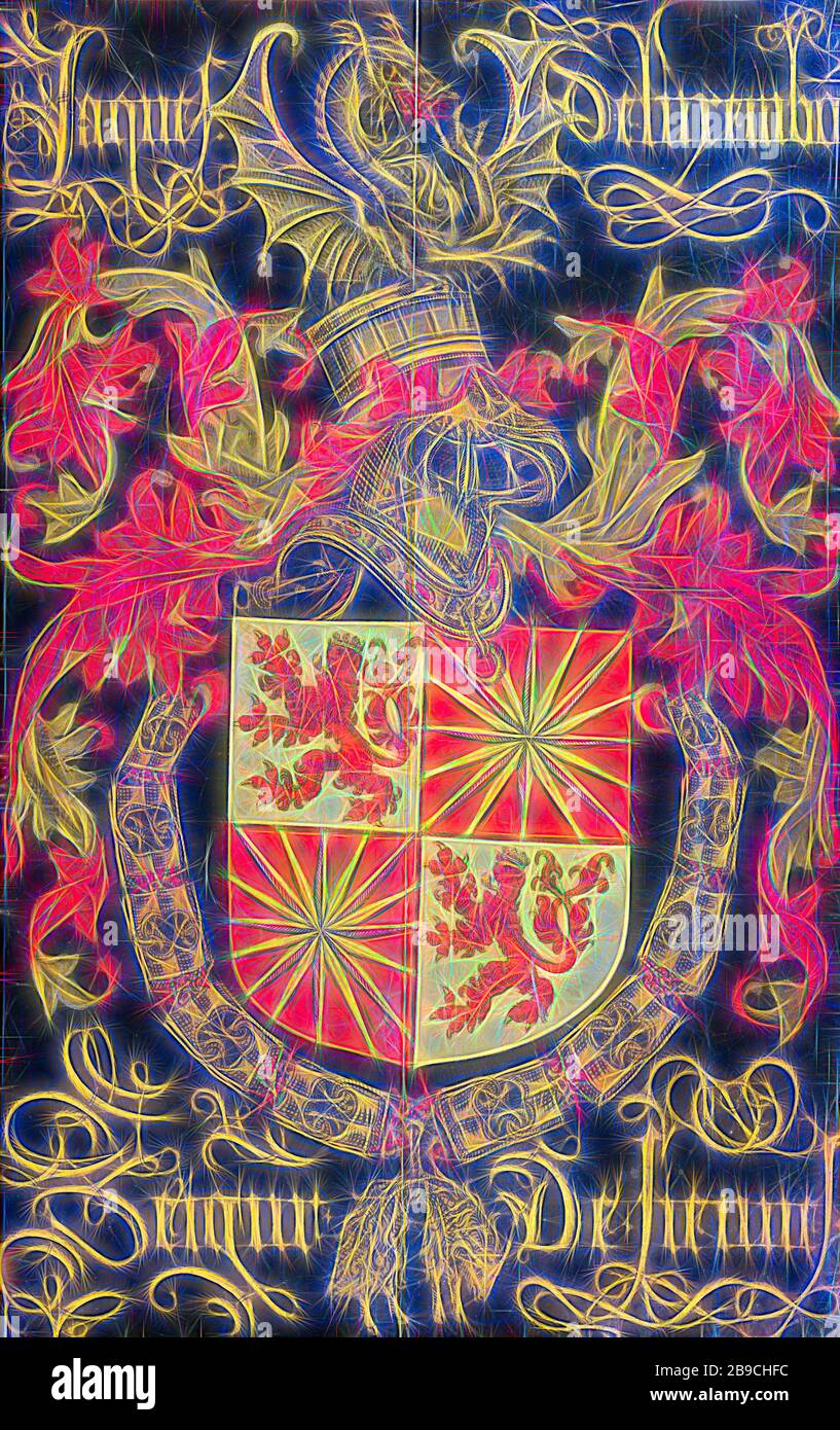 Shield of Jacob of Luxembourg (after 1441-88), Lord of Fiennes, in his ...