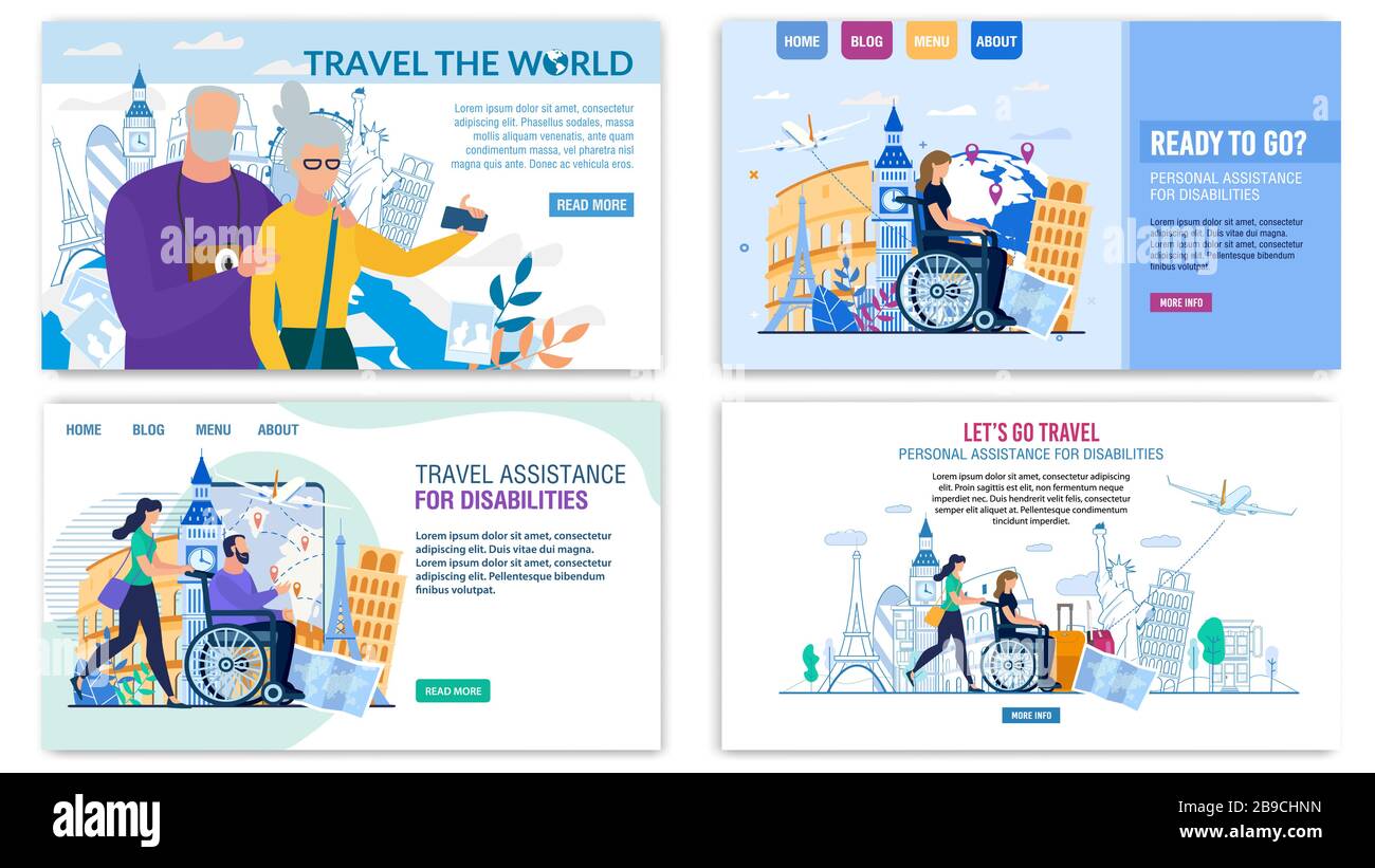 Disabled vacation Stock Vector Images - Alamy