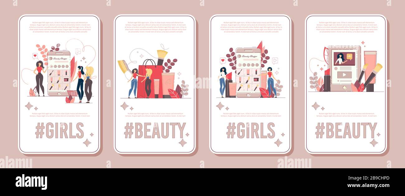 Professional Makeup Service Vector Banners Set Stock Vector Image & Art ...