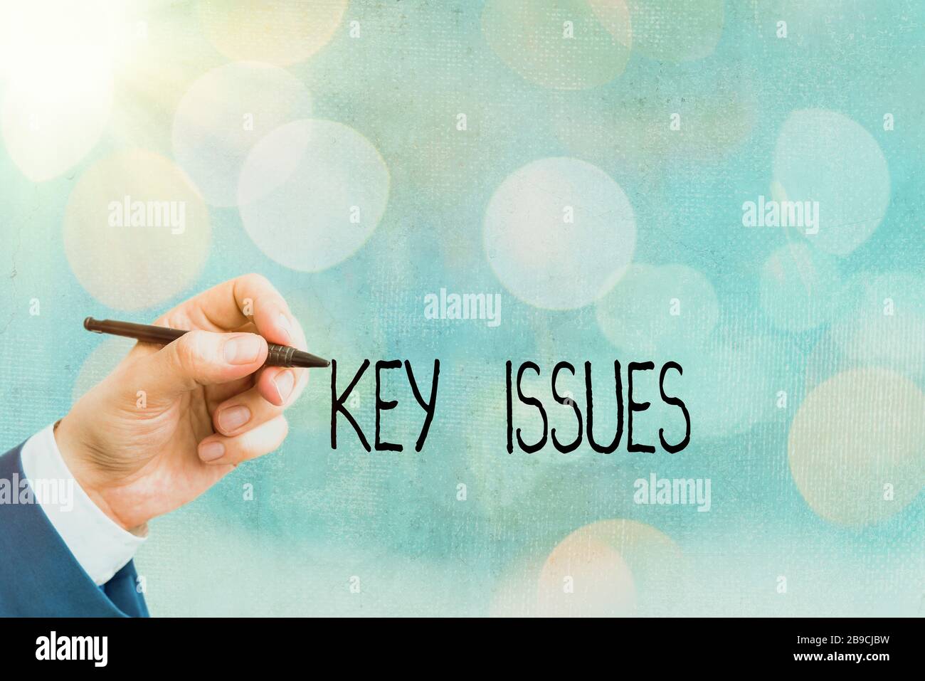 Conceptual hand writing showing Key Issues. Concept meaning vital or ...