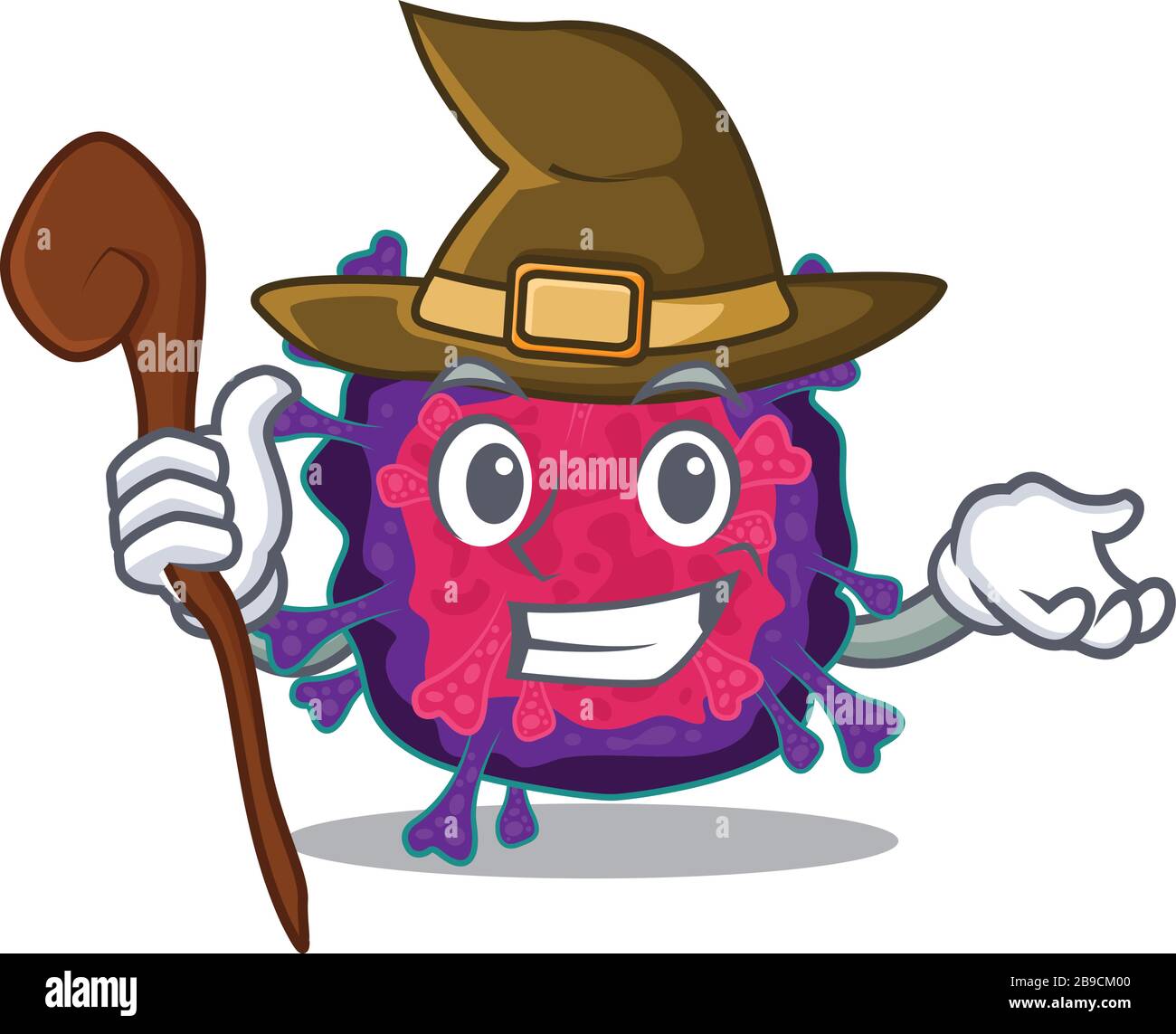 Cute and sneaky Witch nyctacovirus cartoon design style Stock Vector ...