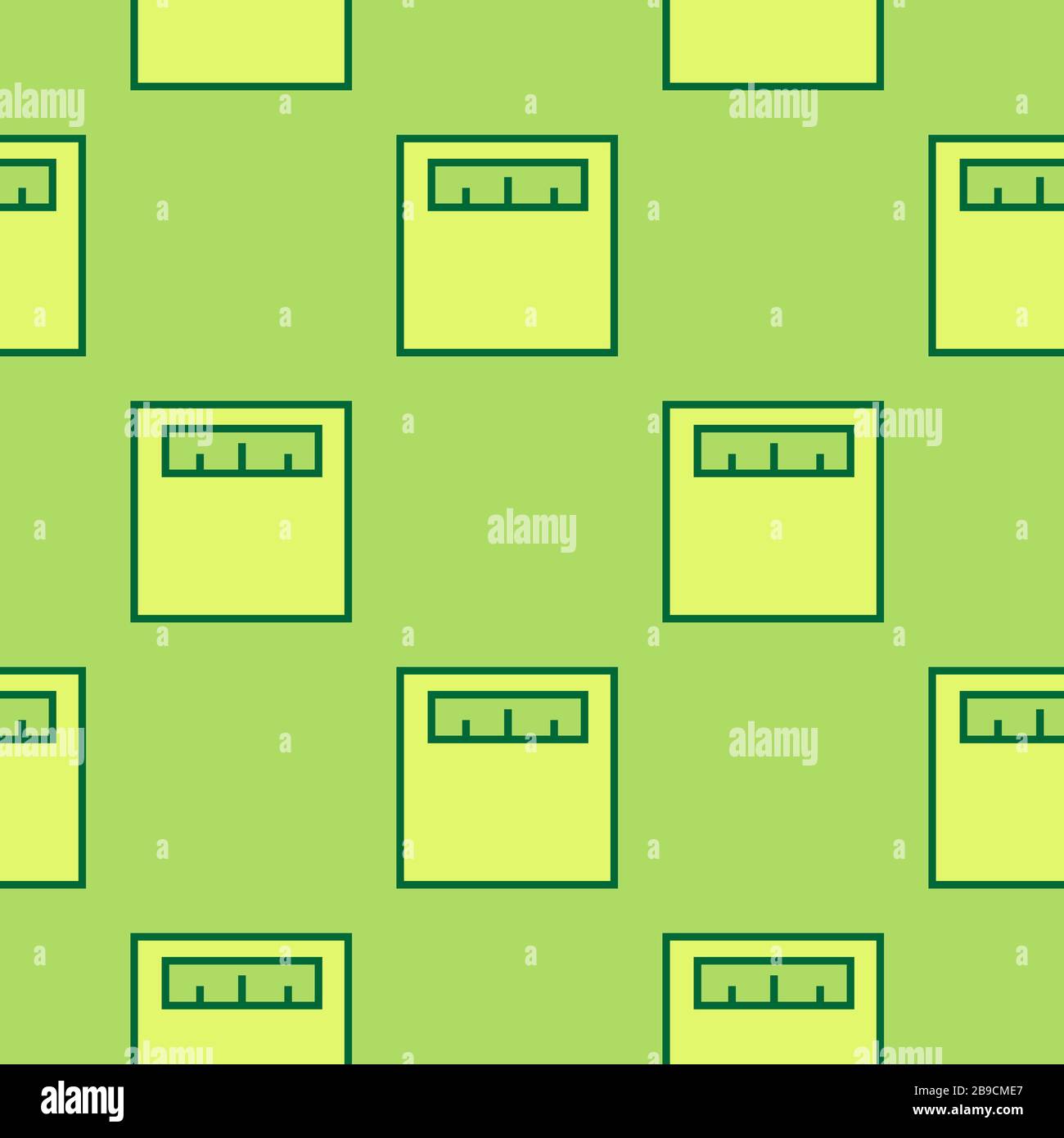 Green line Scales icon - seamless pattern on green background. Weight ...
