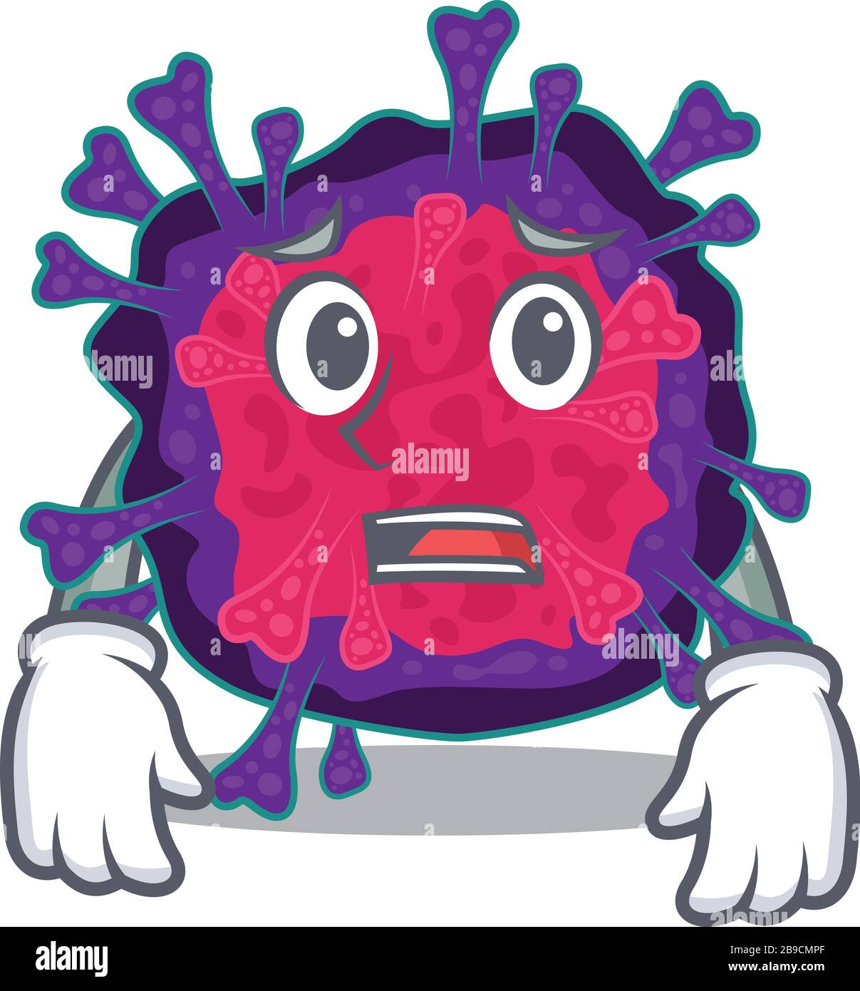 Scared bacteria cartoon Cut Out Stock Images & Pictures - Alamy