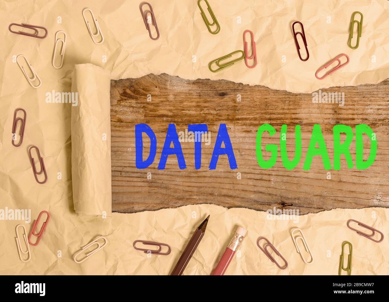 Writing Note Showing Data Guard Business Concept For Manage Databases