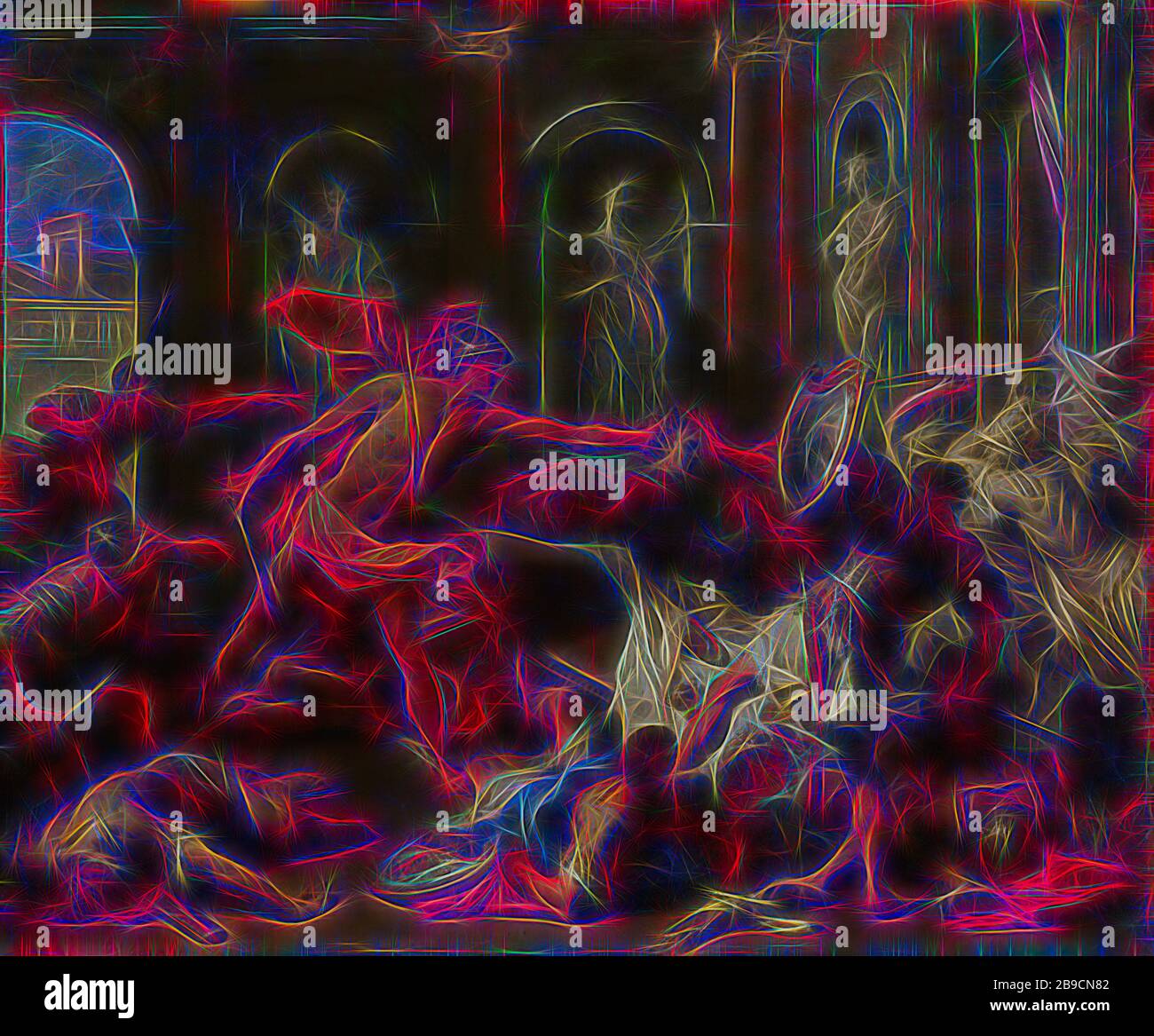 Perseus confronting phineus with the head of medusa hi-res stock ...