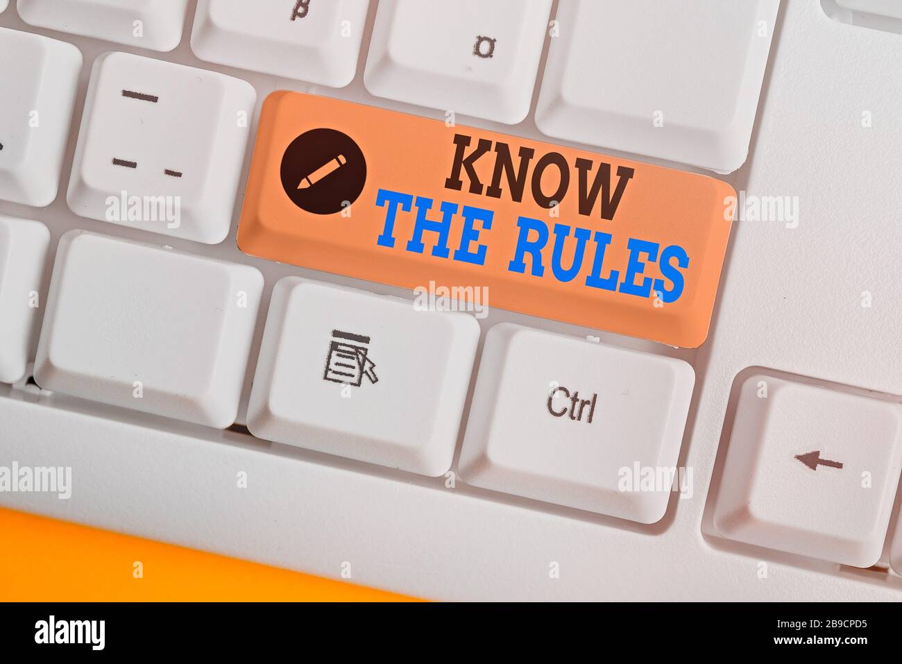 Text sign showing Know The Rules. Business photo text set explicit or ...