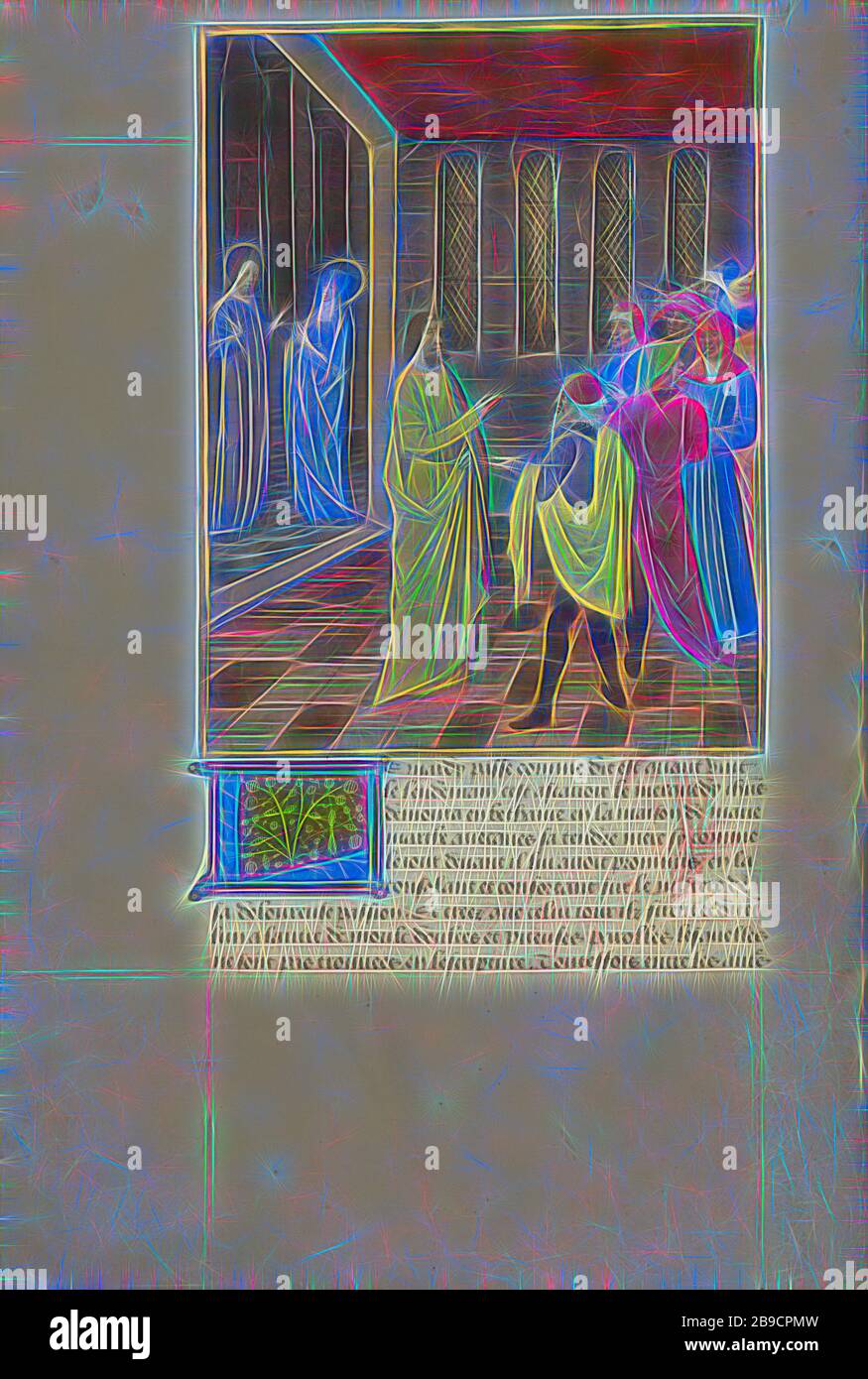 Judas Conspiring with the Jews and Christ Speaking to the Virgin ...