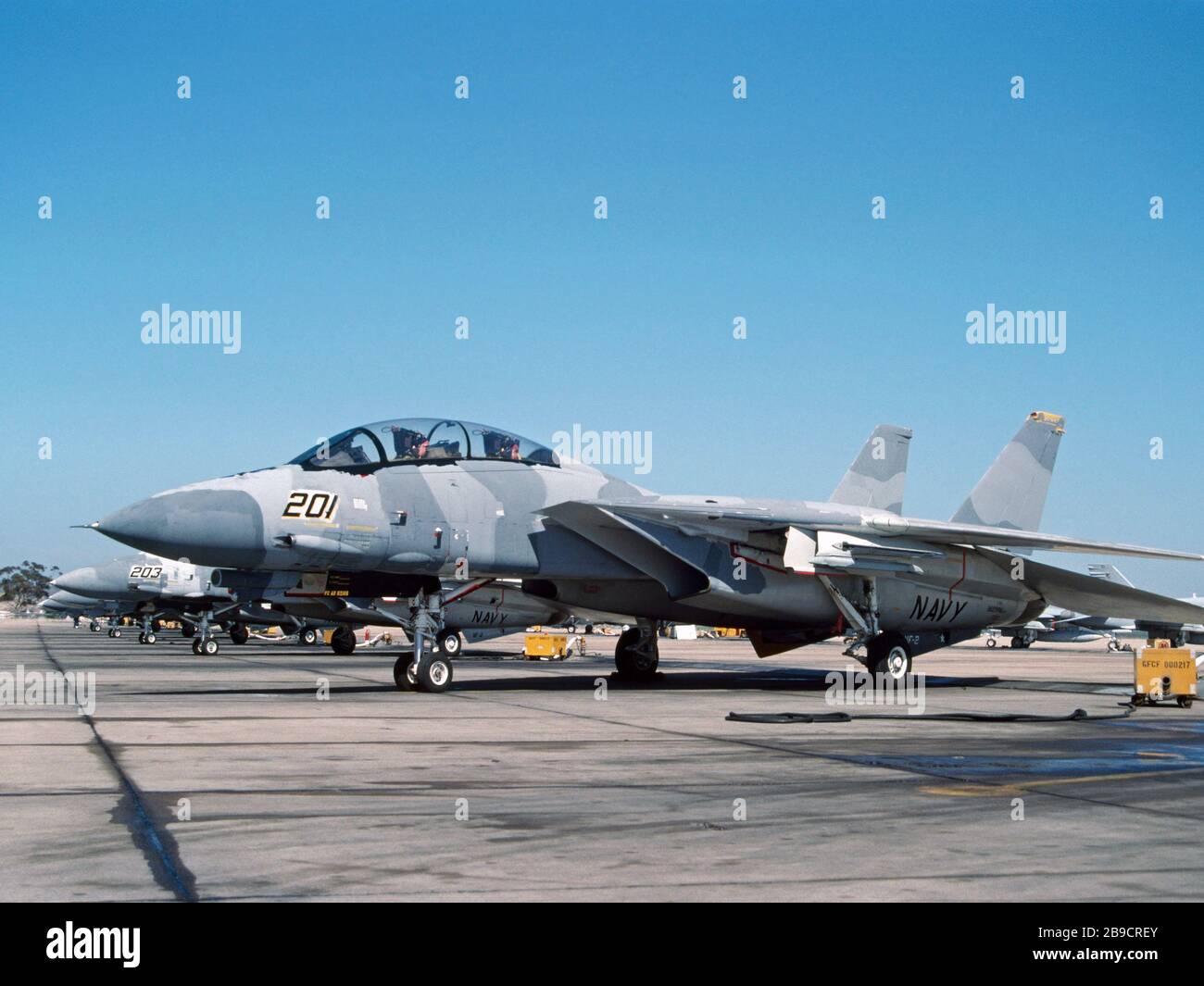 F-14 Tomcats on the ramp at Naval Air Station Miramar, California Stock ...
