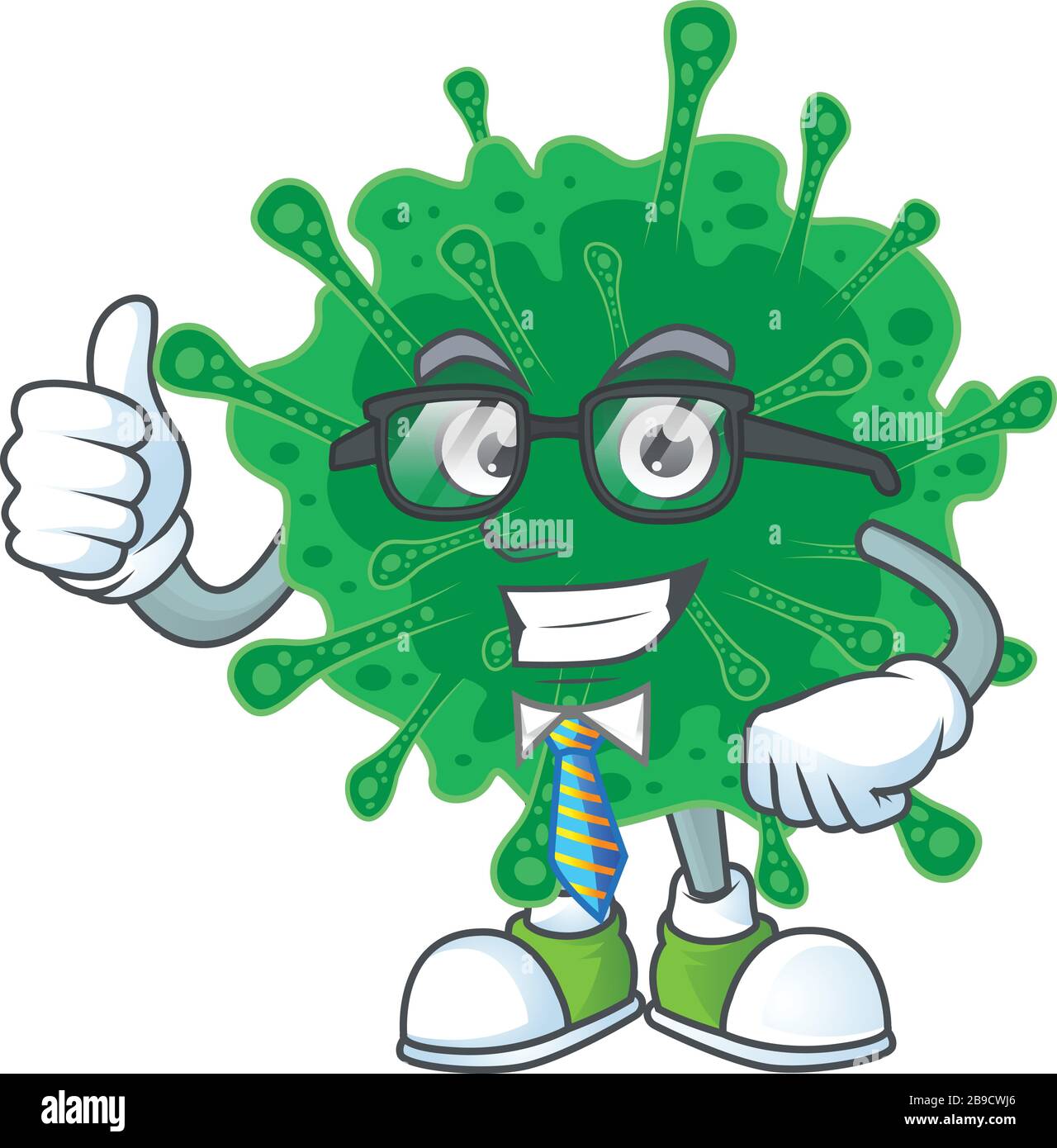 Coronavirus pneumonia successful Businessman cartoon design with ...