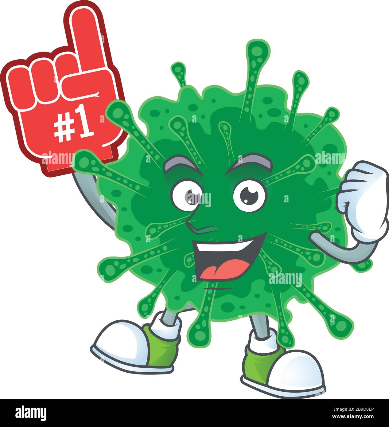 Coronavirus pneumonia presented in cartoon character design with Foam ...