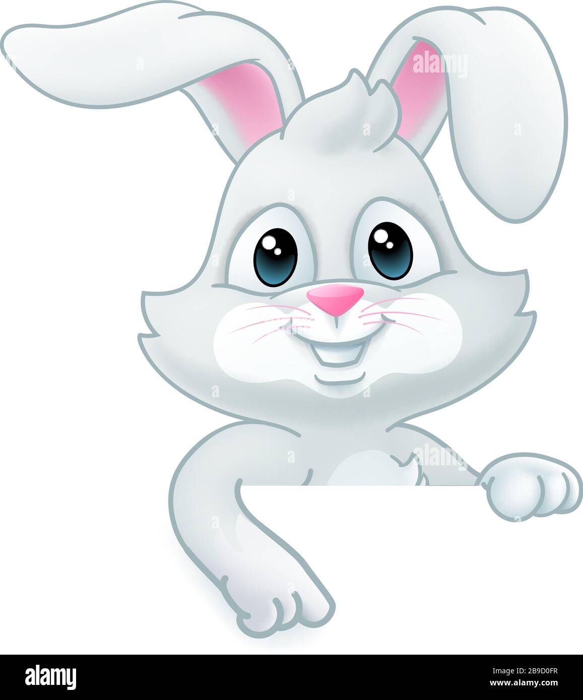 Easter Bunny Rabbit Cartoon Sign Stock Vector Image & Art - Alamy