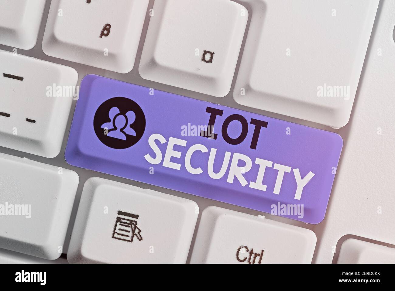 Writing note showing Iot Security. Business concept for practice of ...