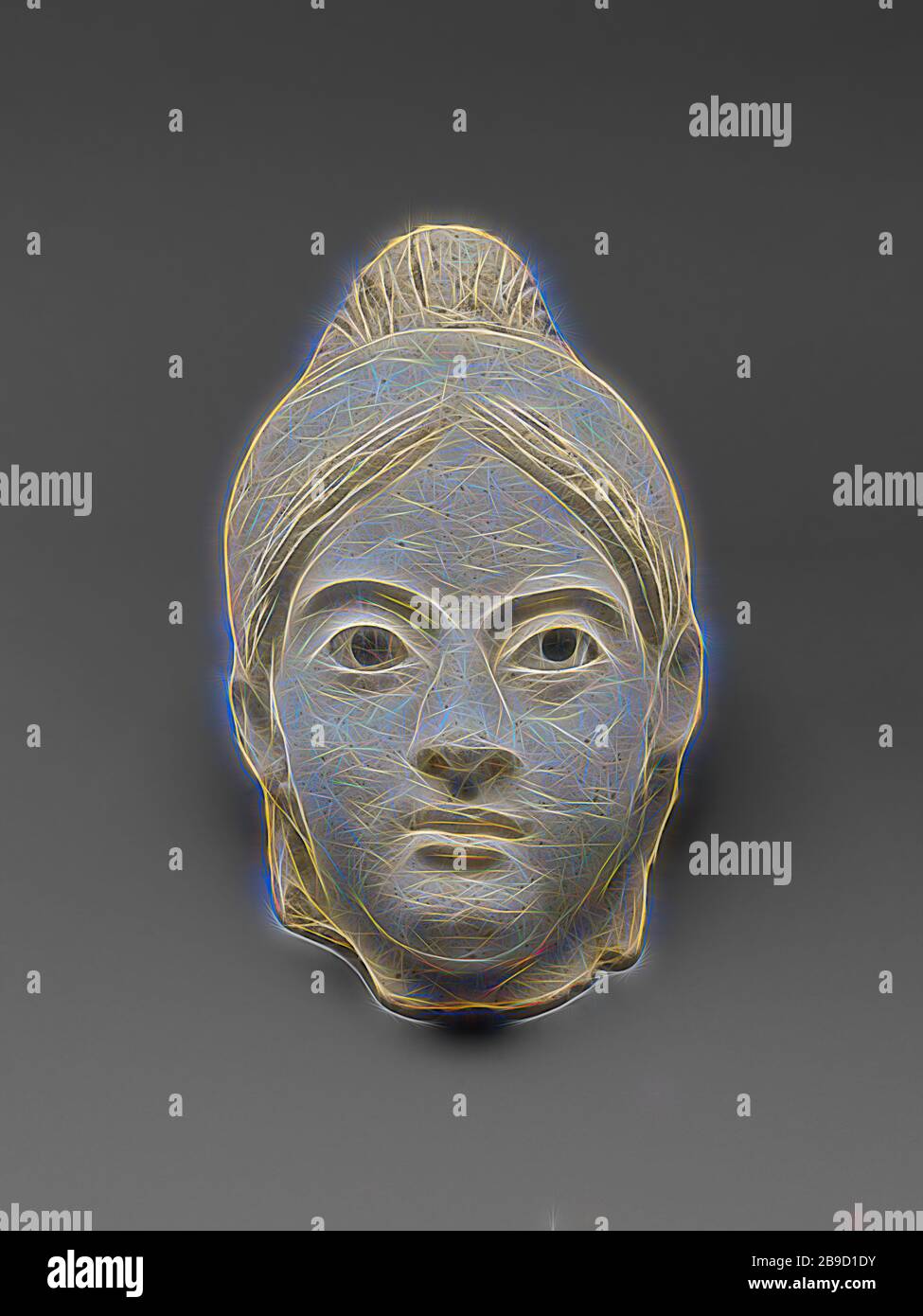 Mummy Mask, Egypt, 3rd - 4th century, Stucco with inlaid eyes, 24.5 × ...