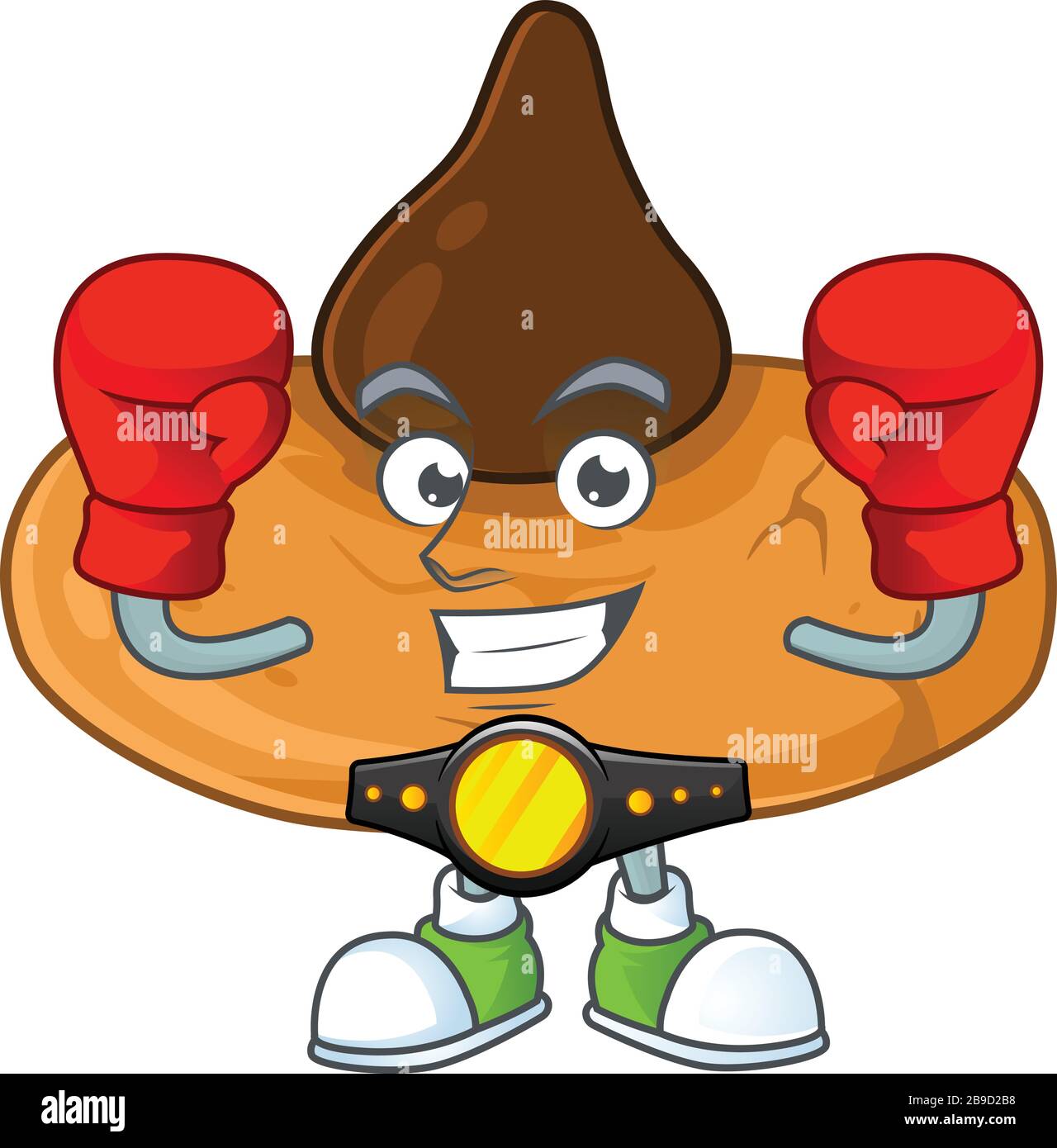A sporty boxing of kiss cookies mascot design style Stock Vector Image ...