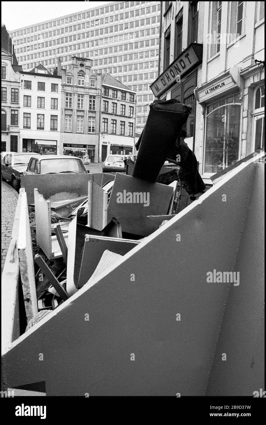 Buildings and residential buildings in high rise building Black and ...