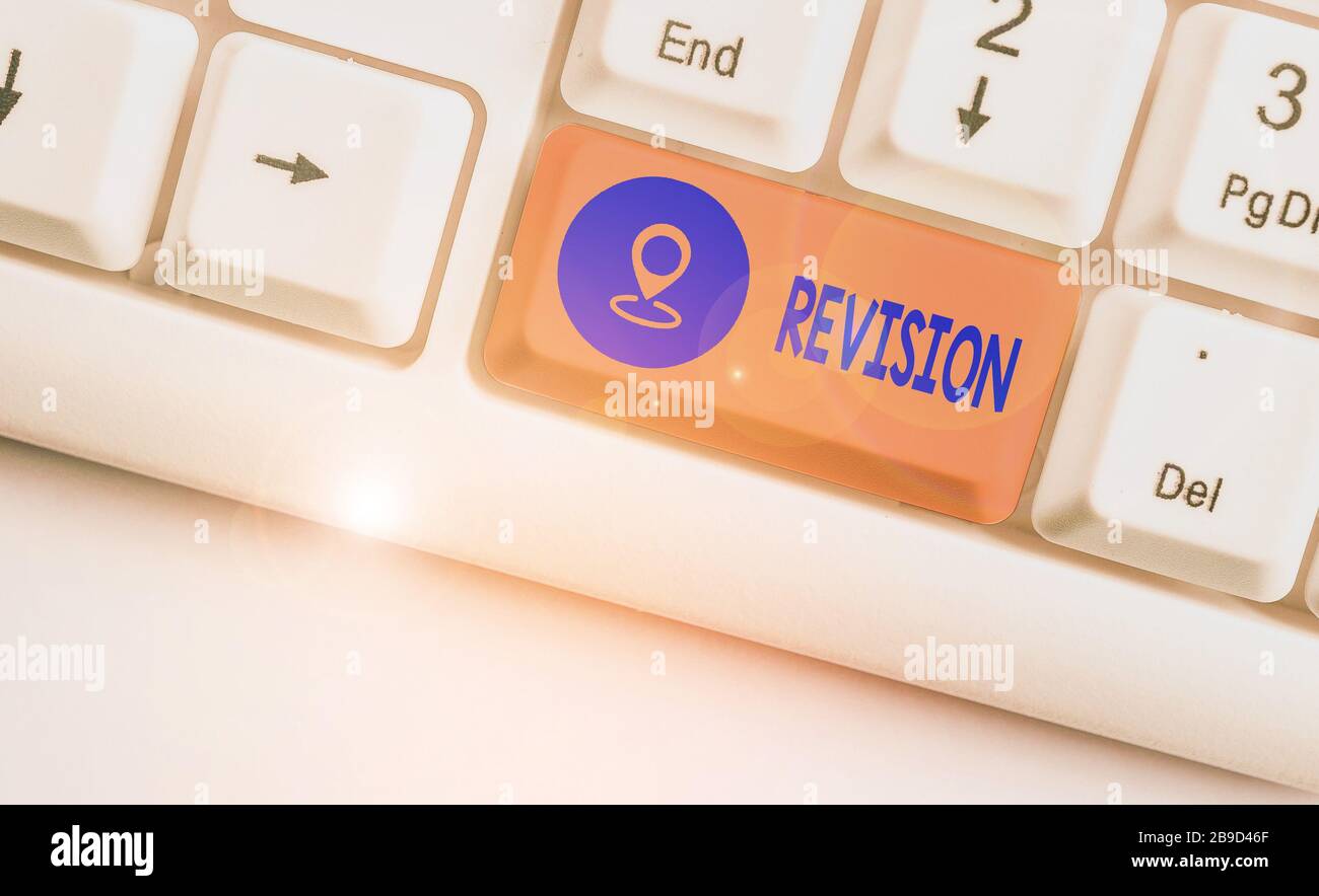 Word writing text Revision. Business photo showcasing action of ...