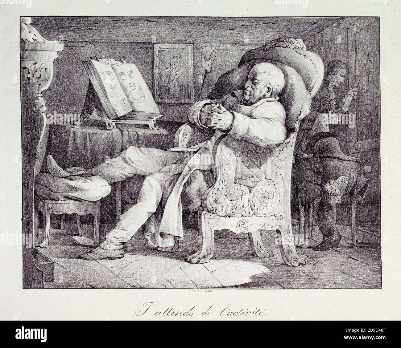I EXPECT ACTIVITY Charlet. "J'attends de l'activité". Gravure. Paris ...