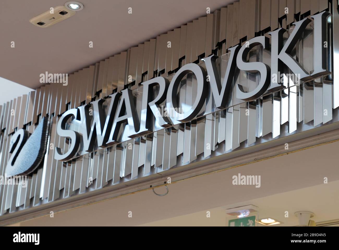 Bordeaux , Aquitaine / France - 09 23 2019 : sign shop Swarovski store ...