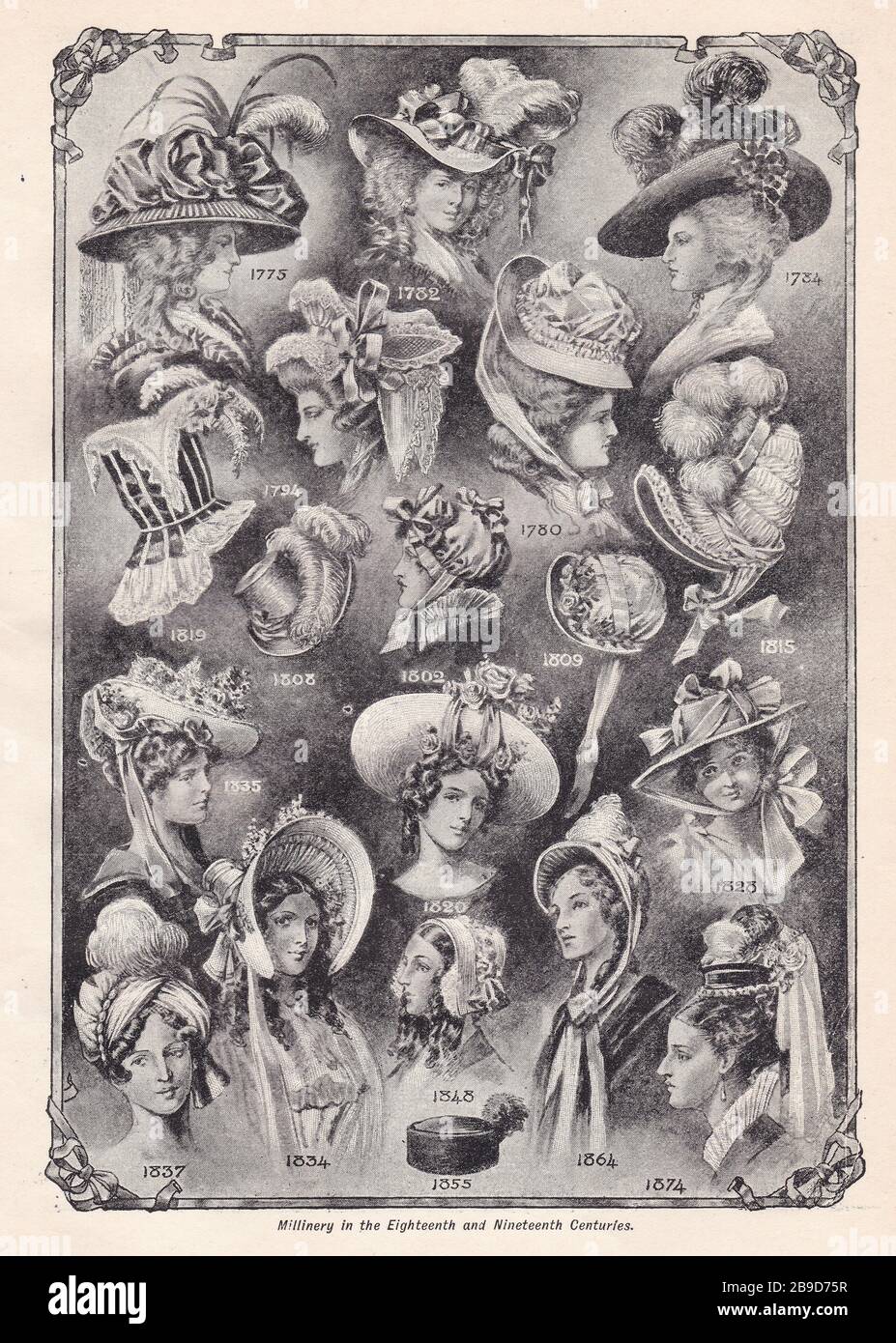 Millinery in the 18th and 19th century hi-res stock photography and ...