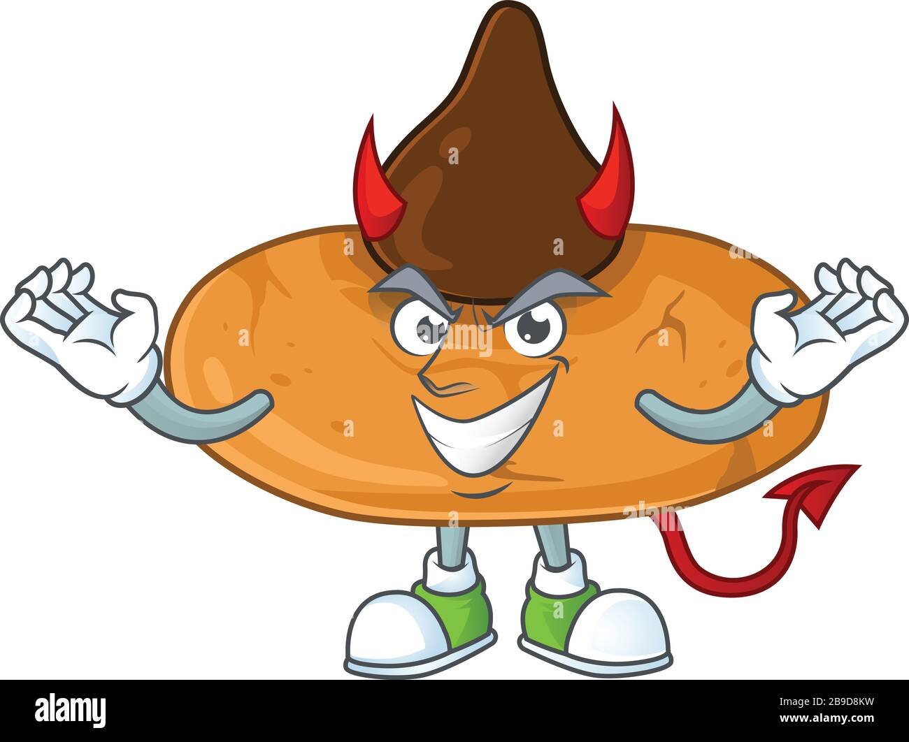 Cartoon picture of kiss cookies in devil cartoon character design Stock ...