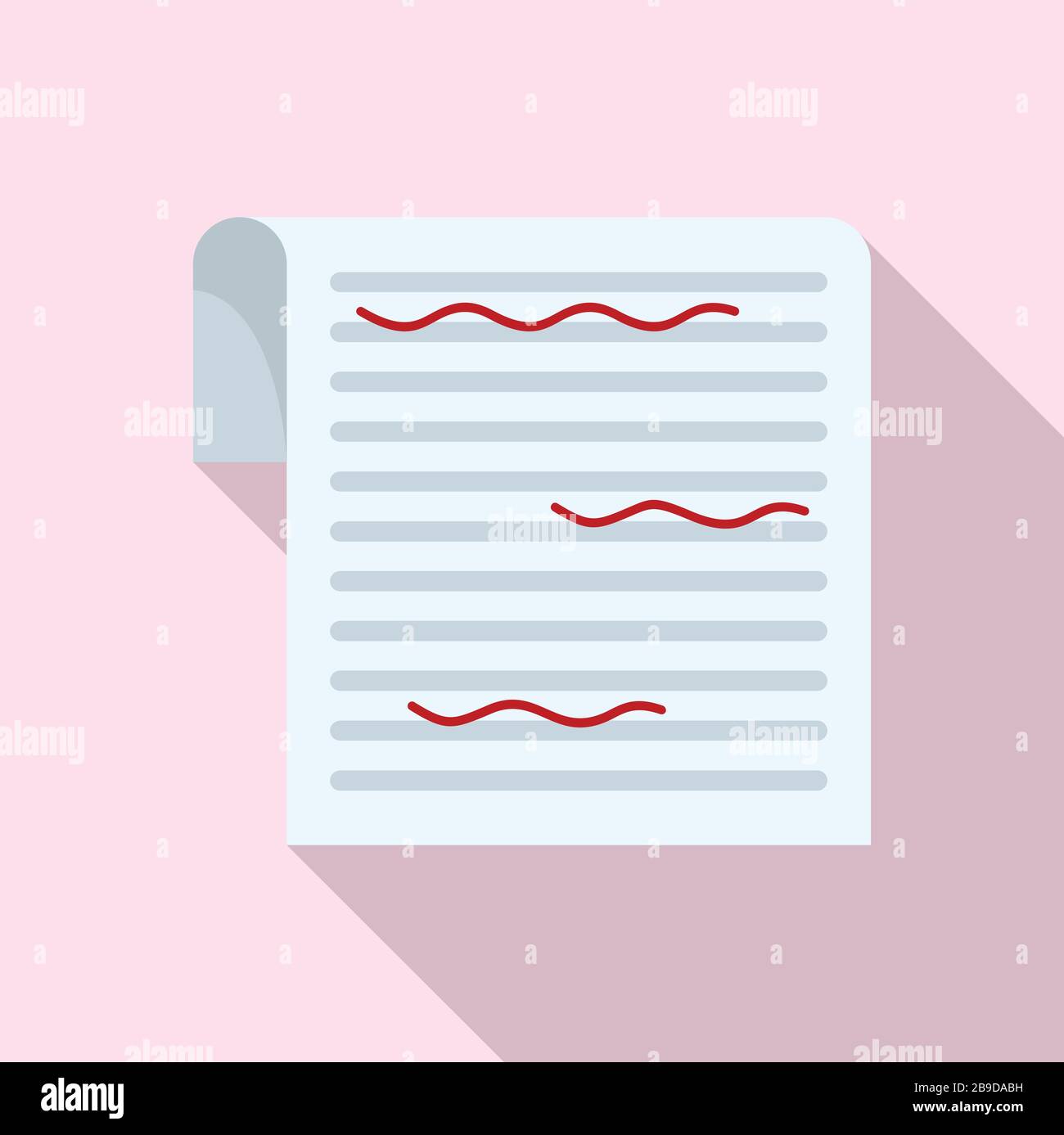 Paper proofread icon. Flat illustration of paper proofread vector icon ...