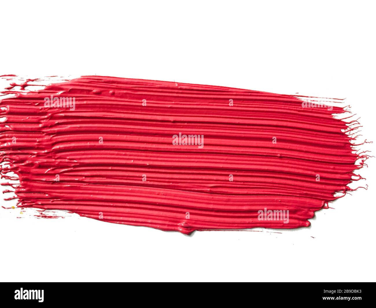 pink paint brush stroke on white background Stock Photo - Alamy