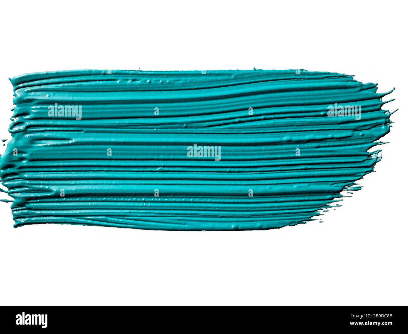 blue paint brush stroke on white background Stock Photo - Alamy