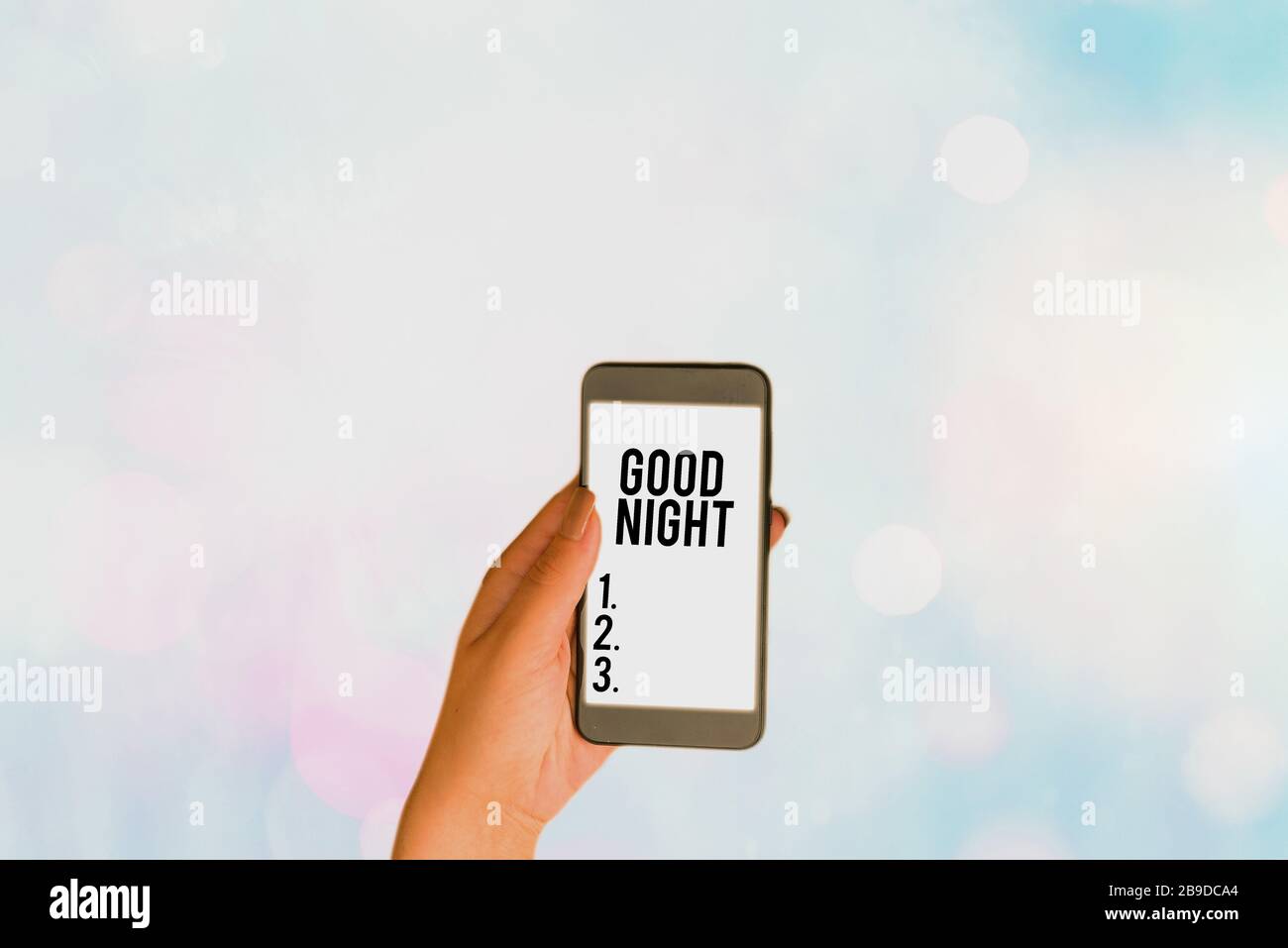 Word writing text Good Night. Business photo showcasing expressing good ...