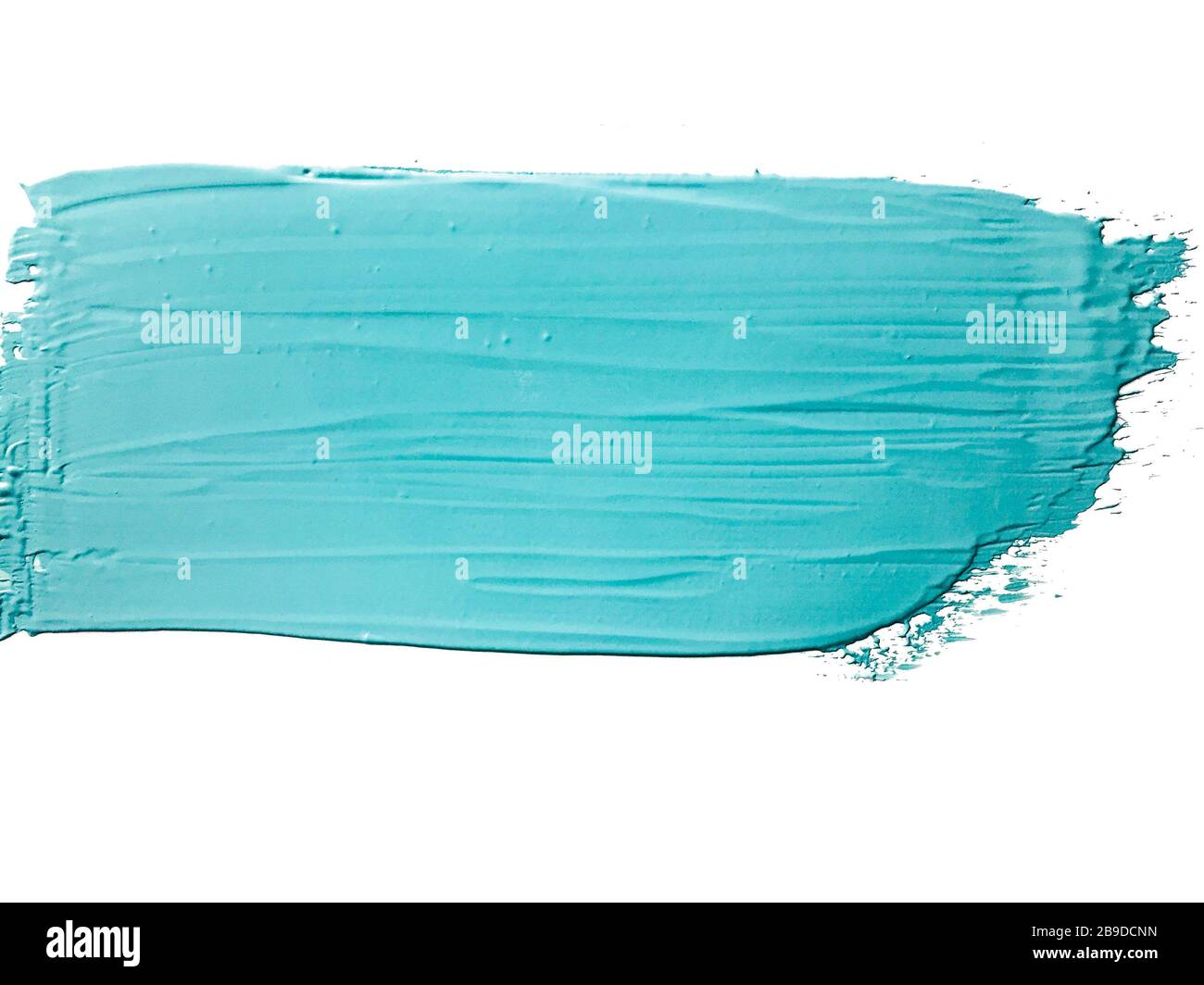 blue paint brush stroke on white background Stock Photo - Alamy