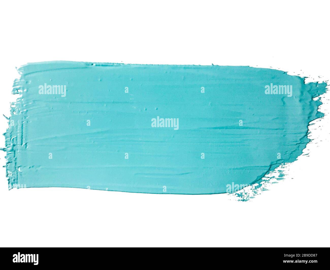 blue paint brush stroke on white background Stock Photo - Alamy