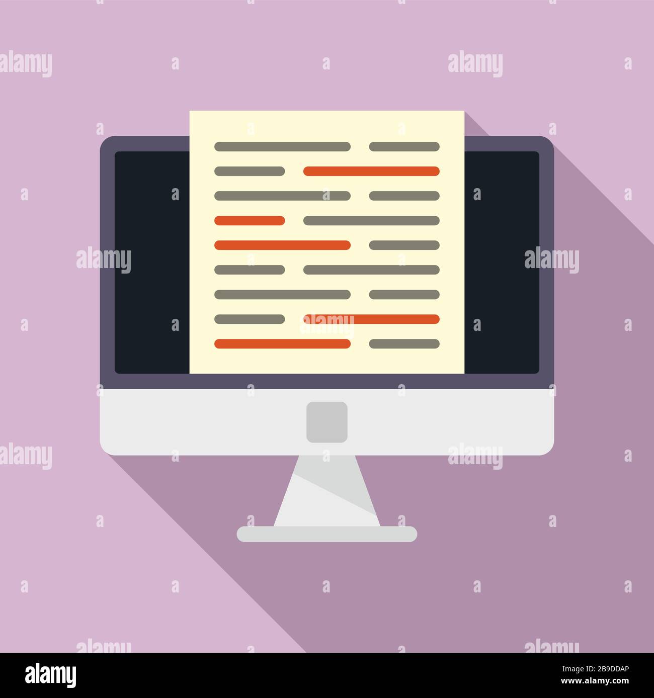 Modern computer editor icon. Flat illustration of modern computer ...